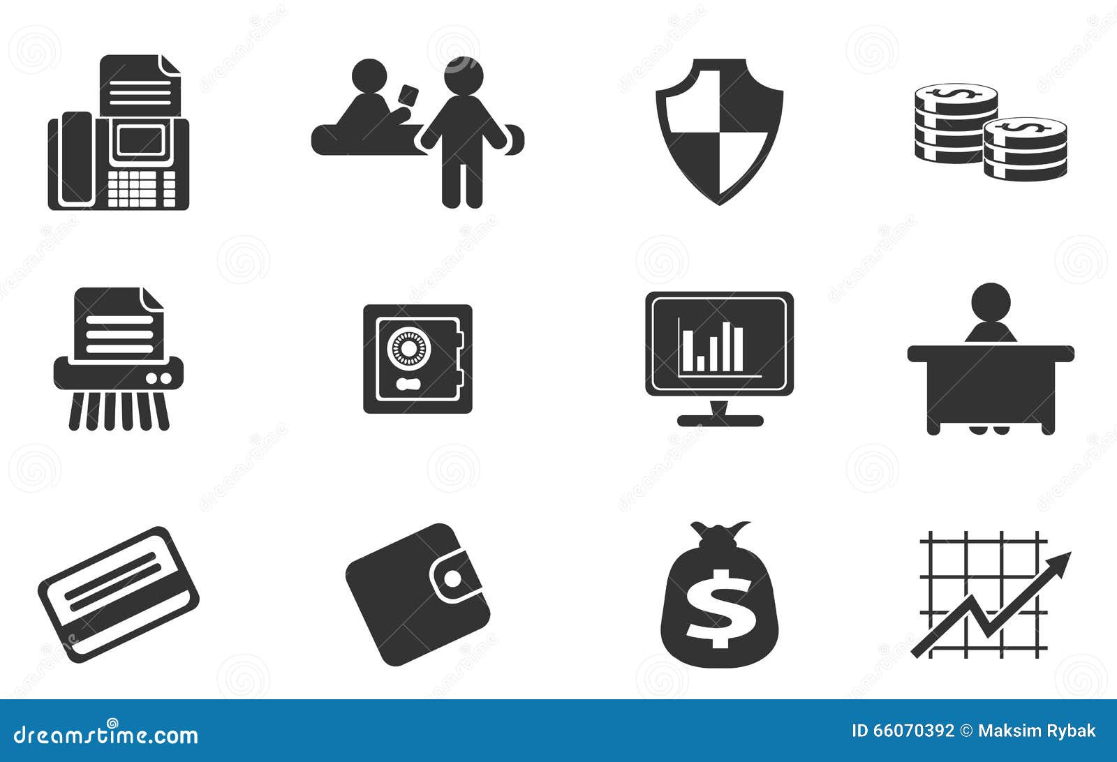 Finance Icons stock vector. Illustration of wealth, desk - 66070392