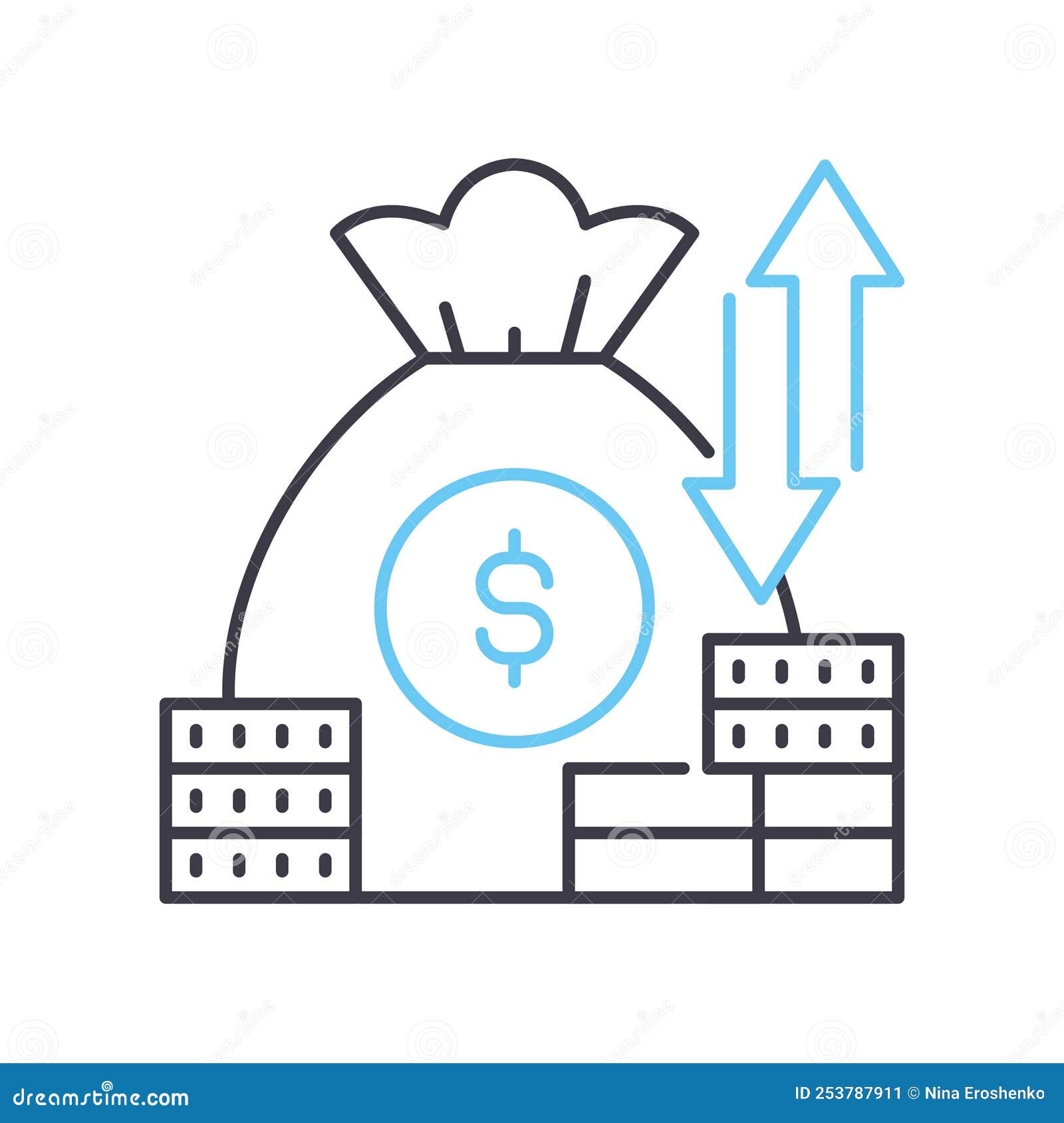 Finance Line Icon, Outline Symbol, Vector Illustration, Concept Sign ...