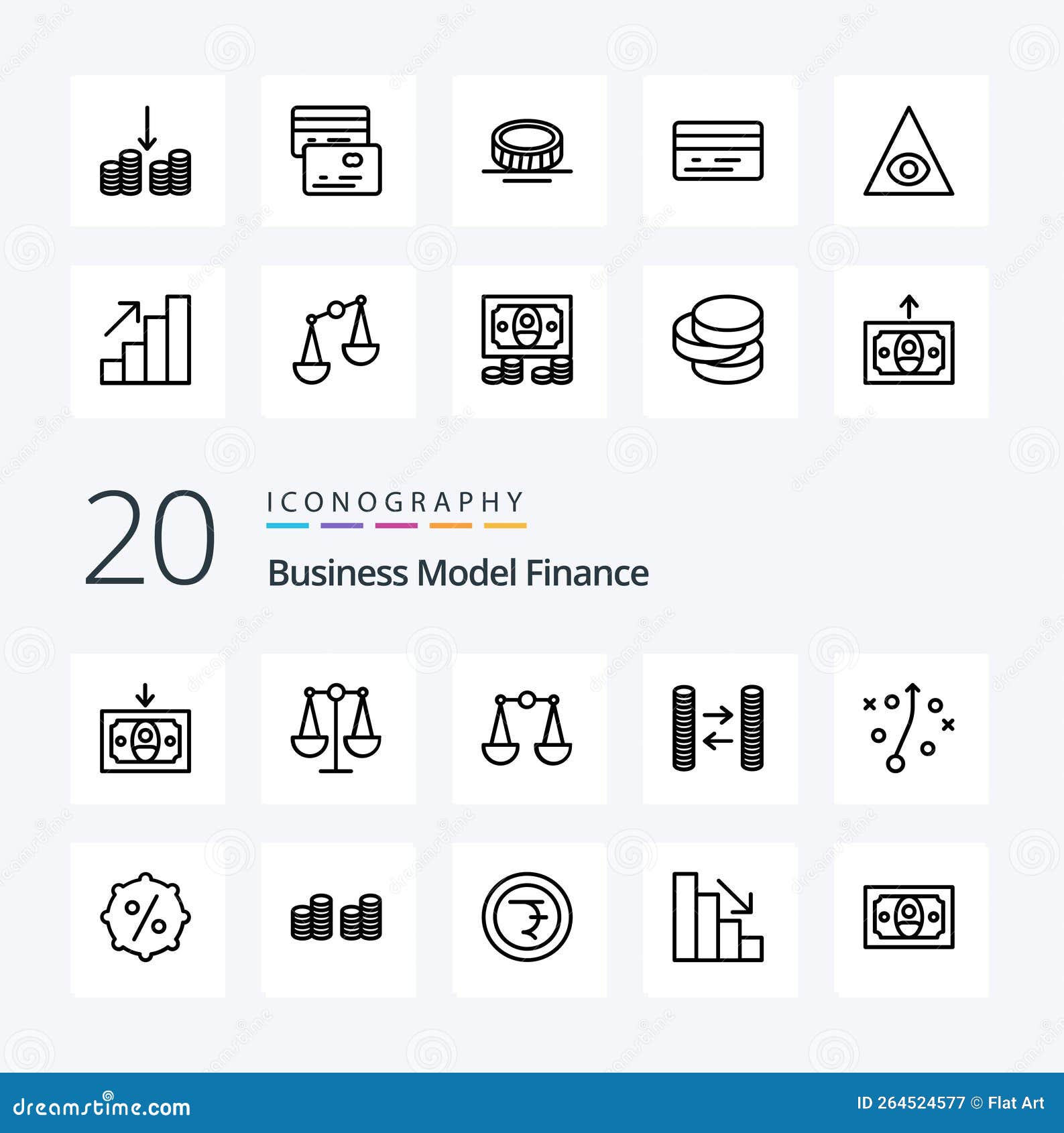20 Finance Line Icon Pack Like Growth Analytics Money Pyramid Eye Stock ...