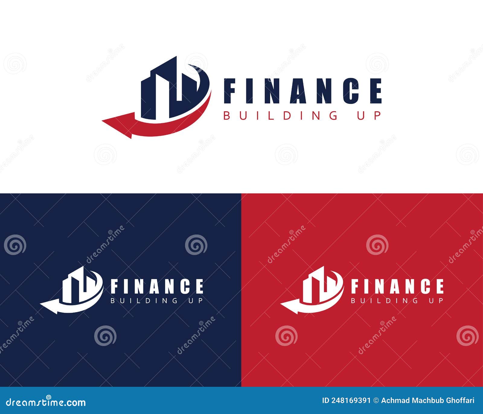 Finance Logo Creative Building Business Growth Concept Arrow Design ...