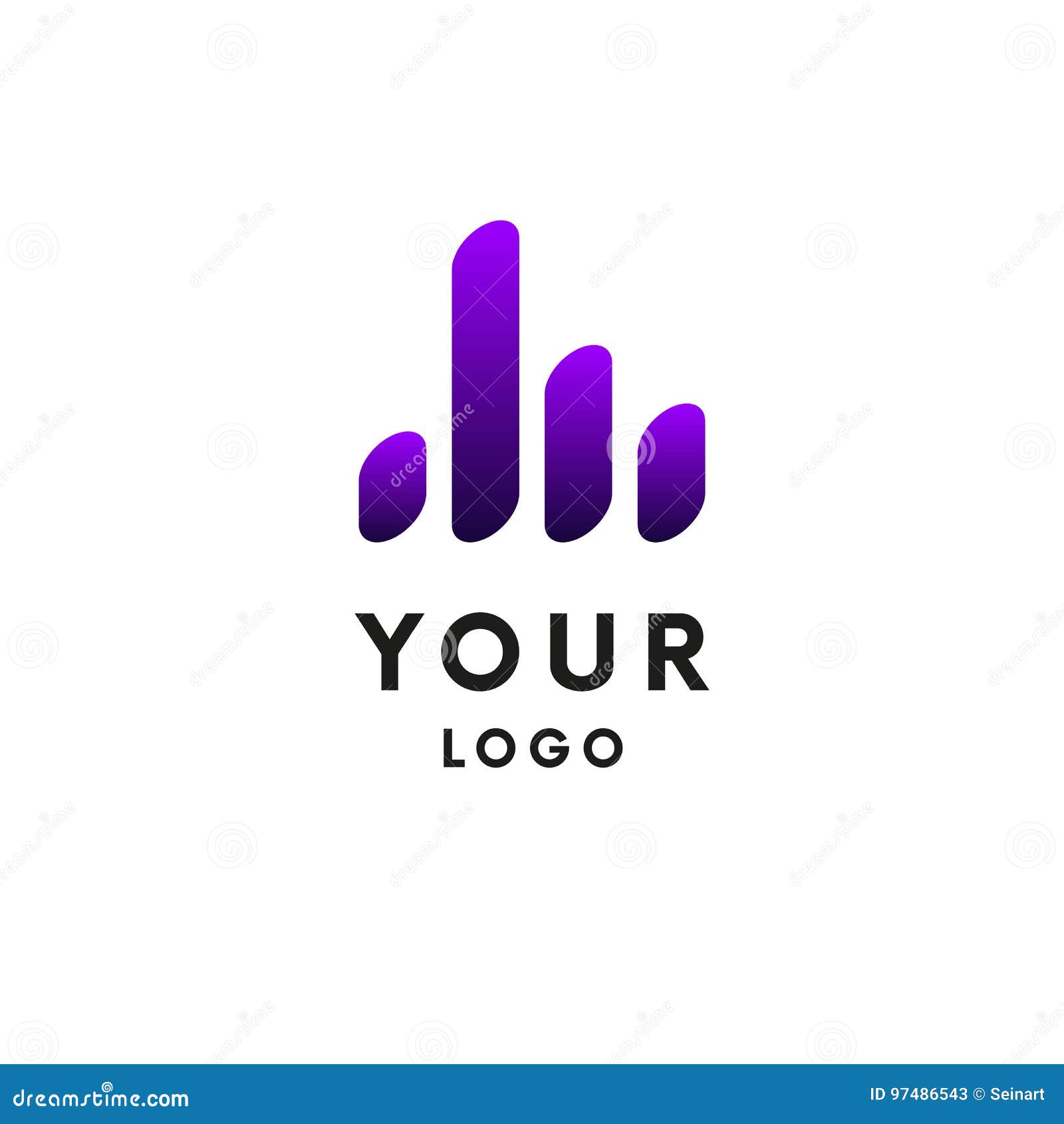 Finance Logo. Purple Gradient. Vector. Stock Illustration ...