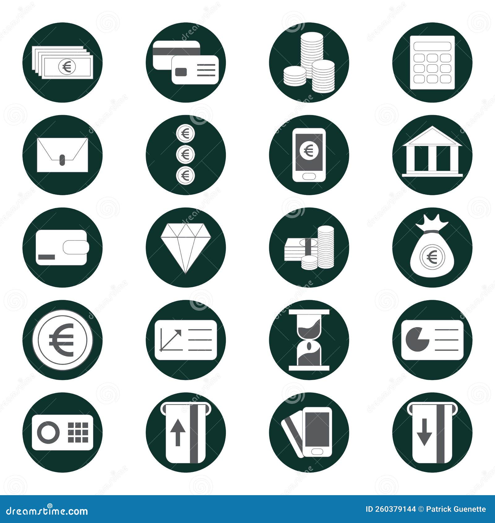 Finance management, icon stock vector. Illustration of vector - 260379144