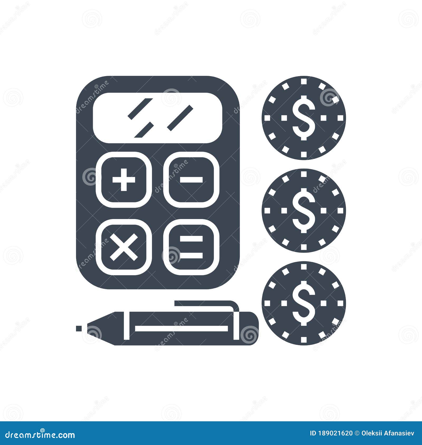 Finance Management Vector Glyph Icon Stock Vector - Illustration of ...
