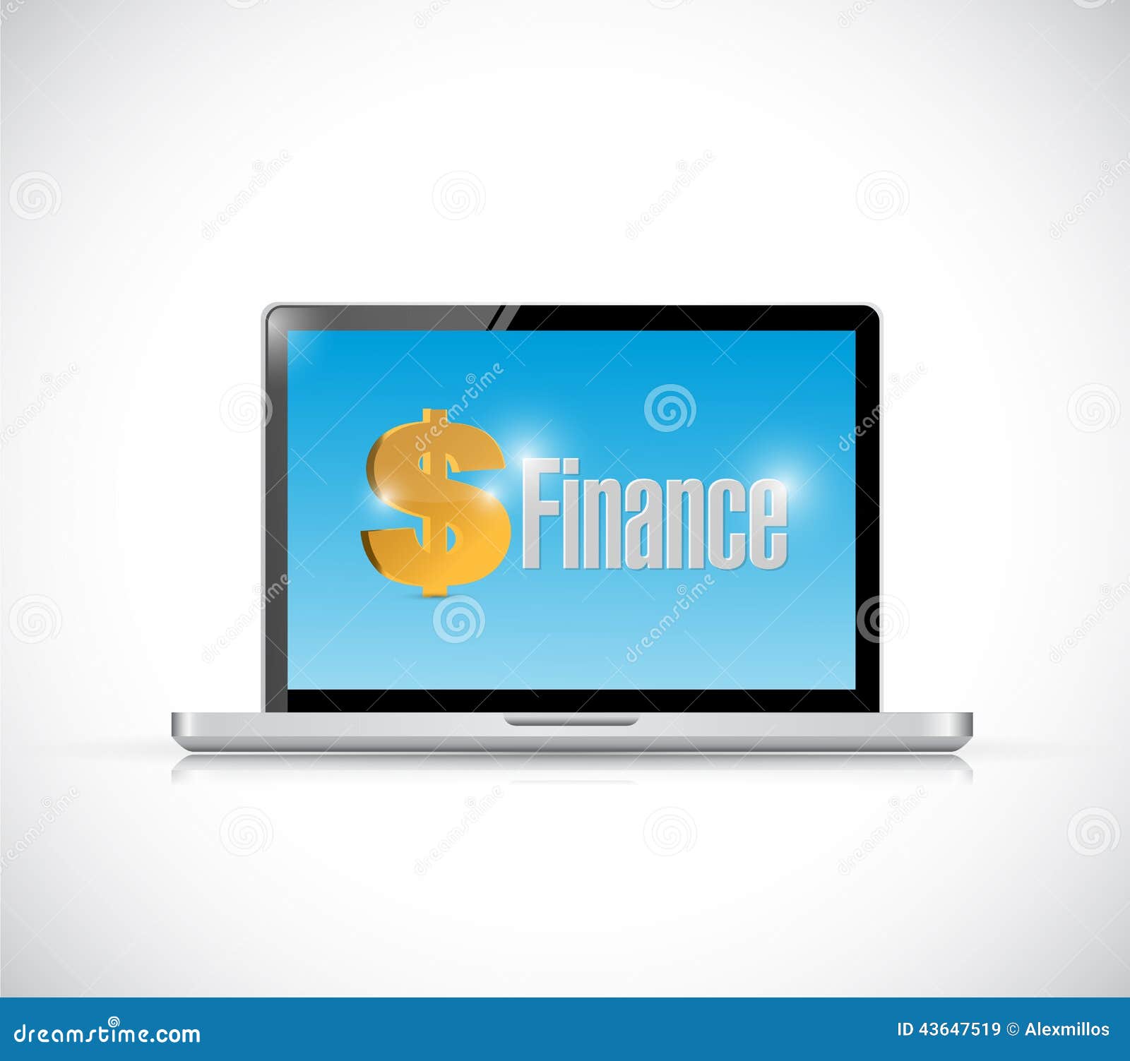 Finance Message on a Laptop Illustration Design Stock Illustration ...