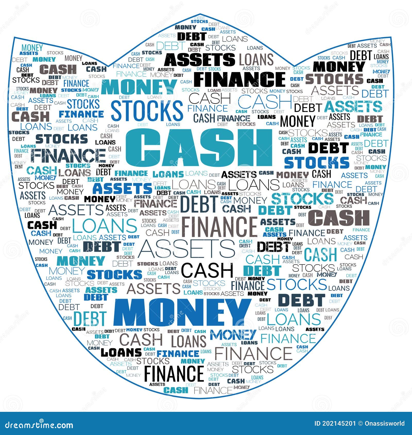 Finance Money Loans Assets Debt Shapes Abstract Background ...