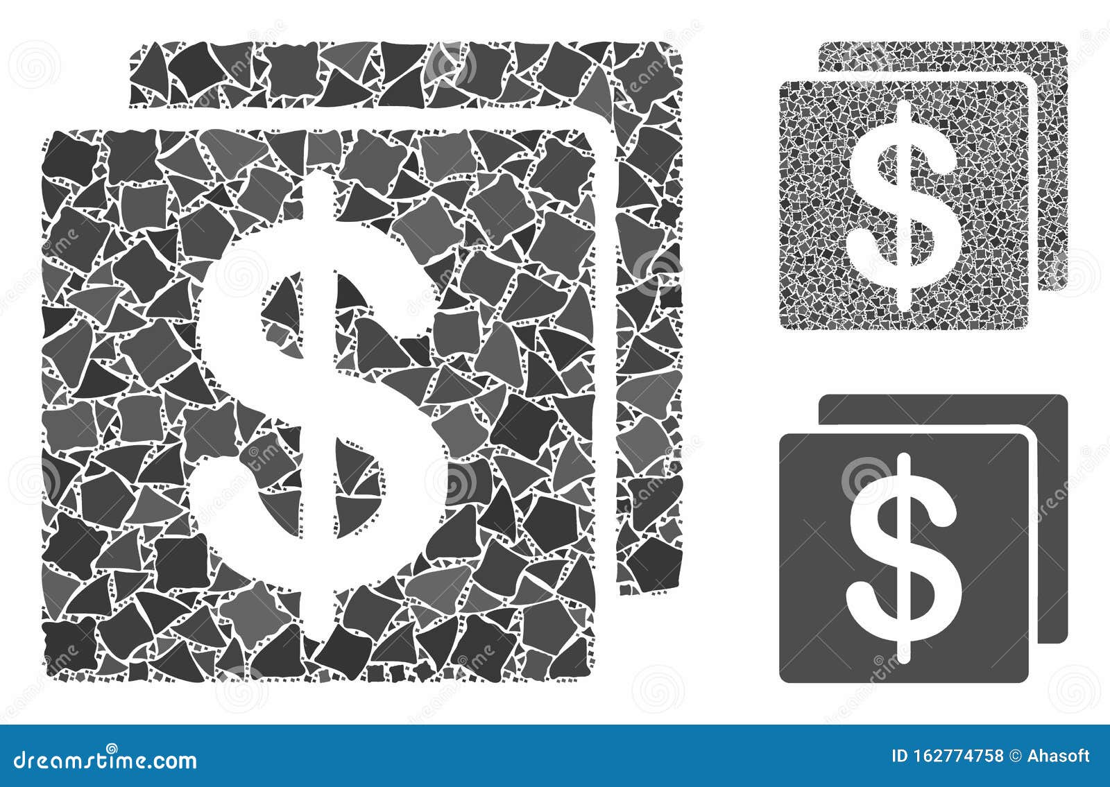 Finance Mosaic Icon of Irregular Items Stock Illustration ...
