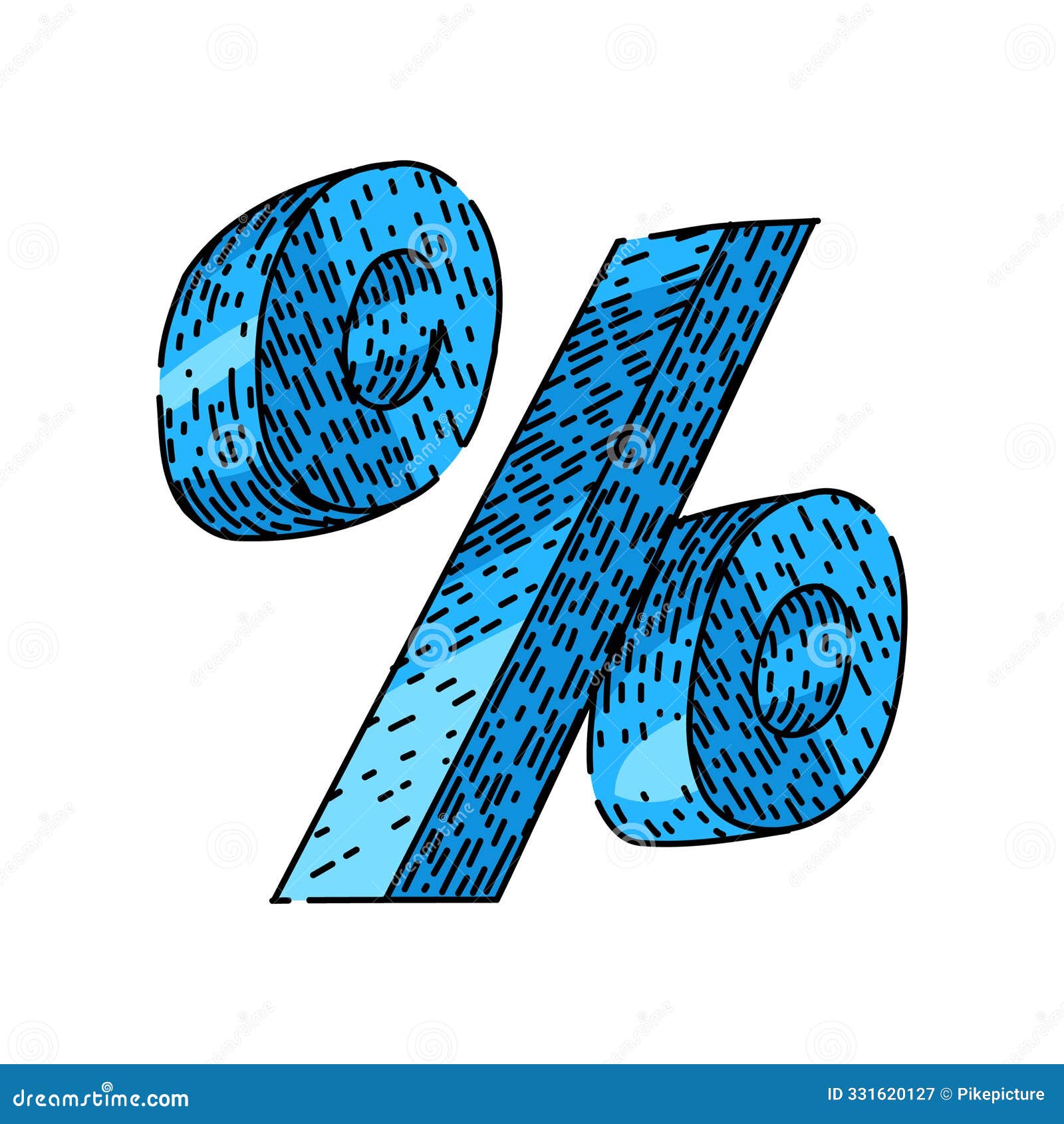 Finance Percentage Sign Sketch Hand Drawn Vector Stock Illustration - Illustration of symbol ...