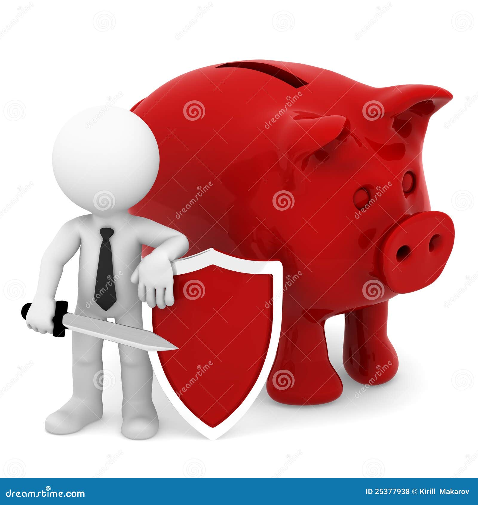 Finance Protection. Isolated Stock Illustration - Illustration of ...
