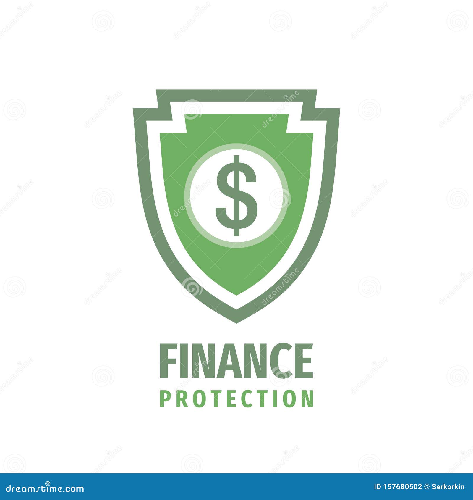 Finance Protection - Vector Logo Design. Business Security Icon. Dollar ...