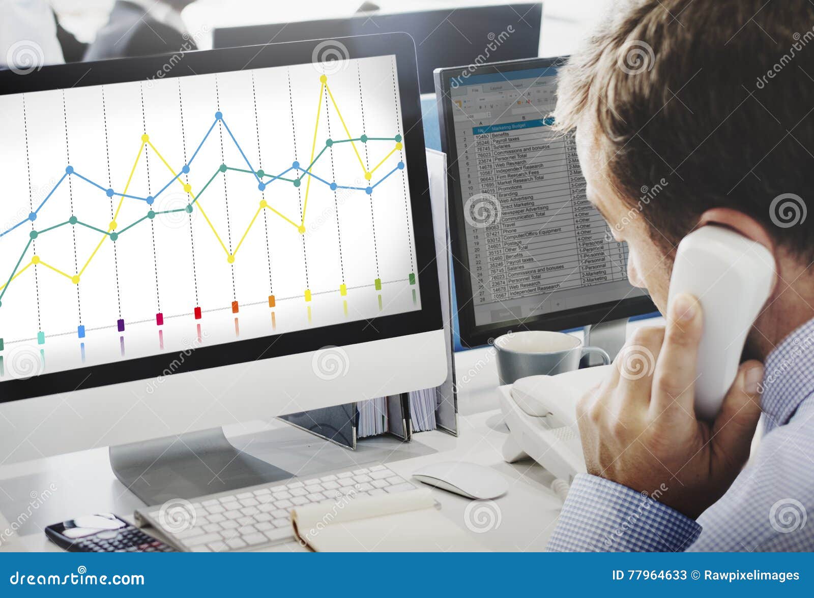 Finance Report Accounting Statistics Business Concept Stock Image ...