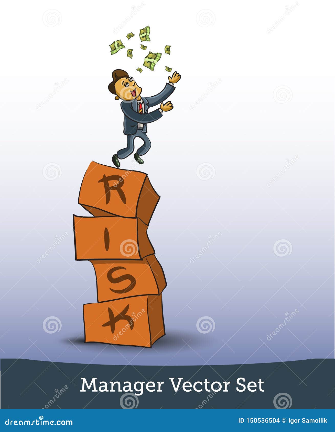Finance Risk Concept Isolated on White Background. Vector Stock Vector ...