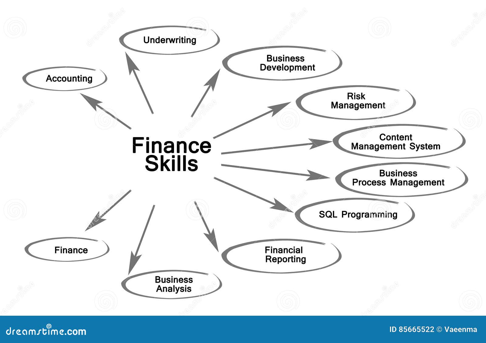 Finance Skills stock illustration. Illustration of concept - 85665522