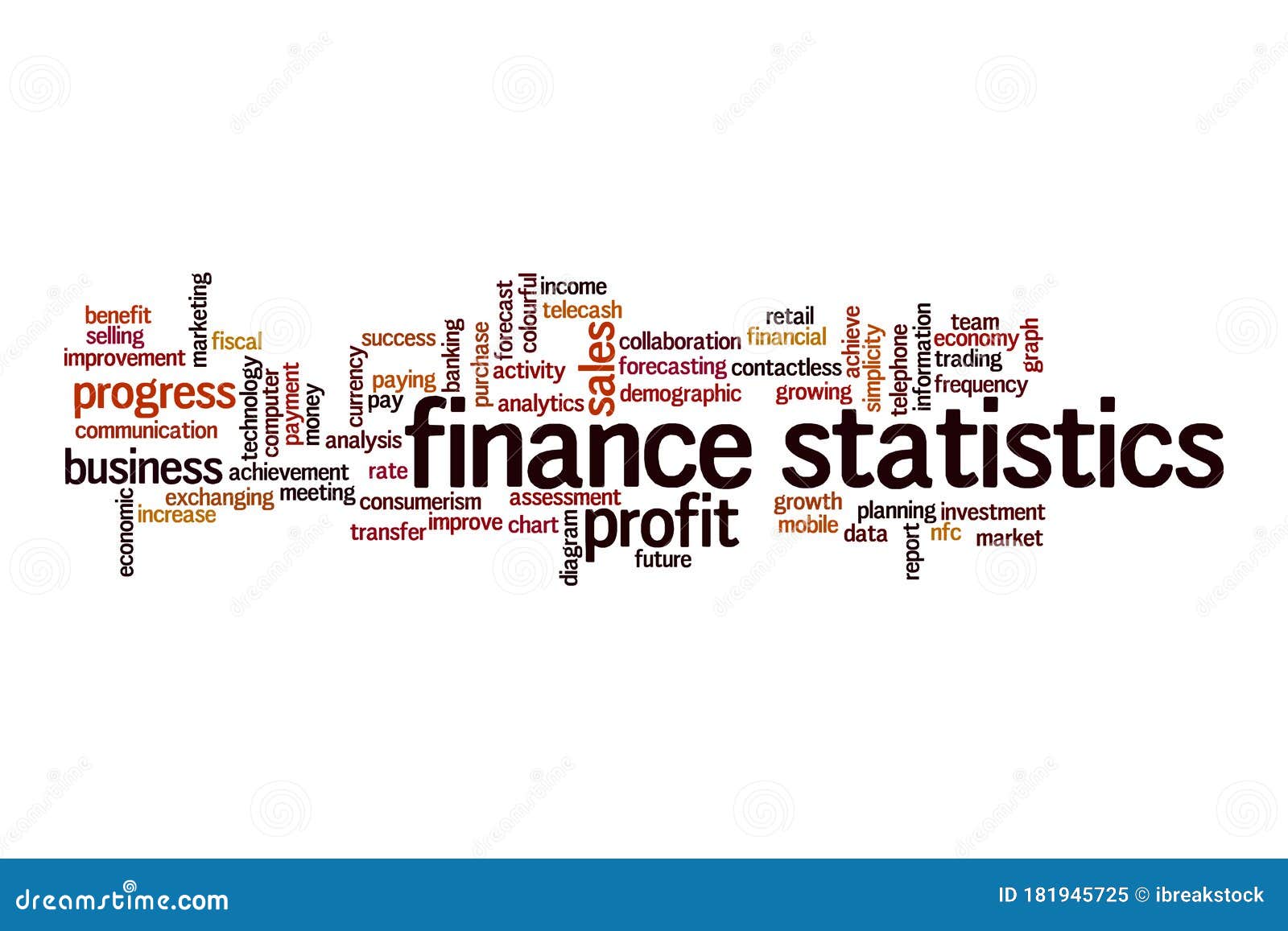 Finance Statistics Word Cloud Concept Stock Illustration - Illustration ...