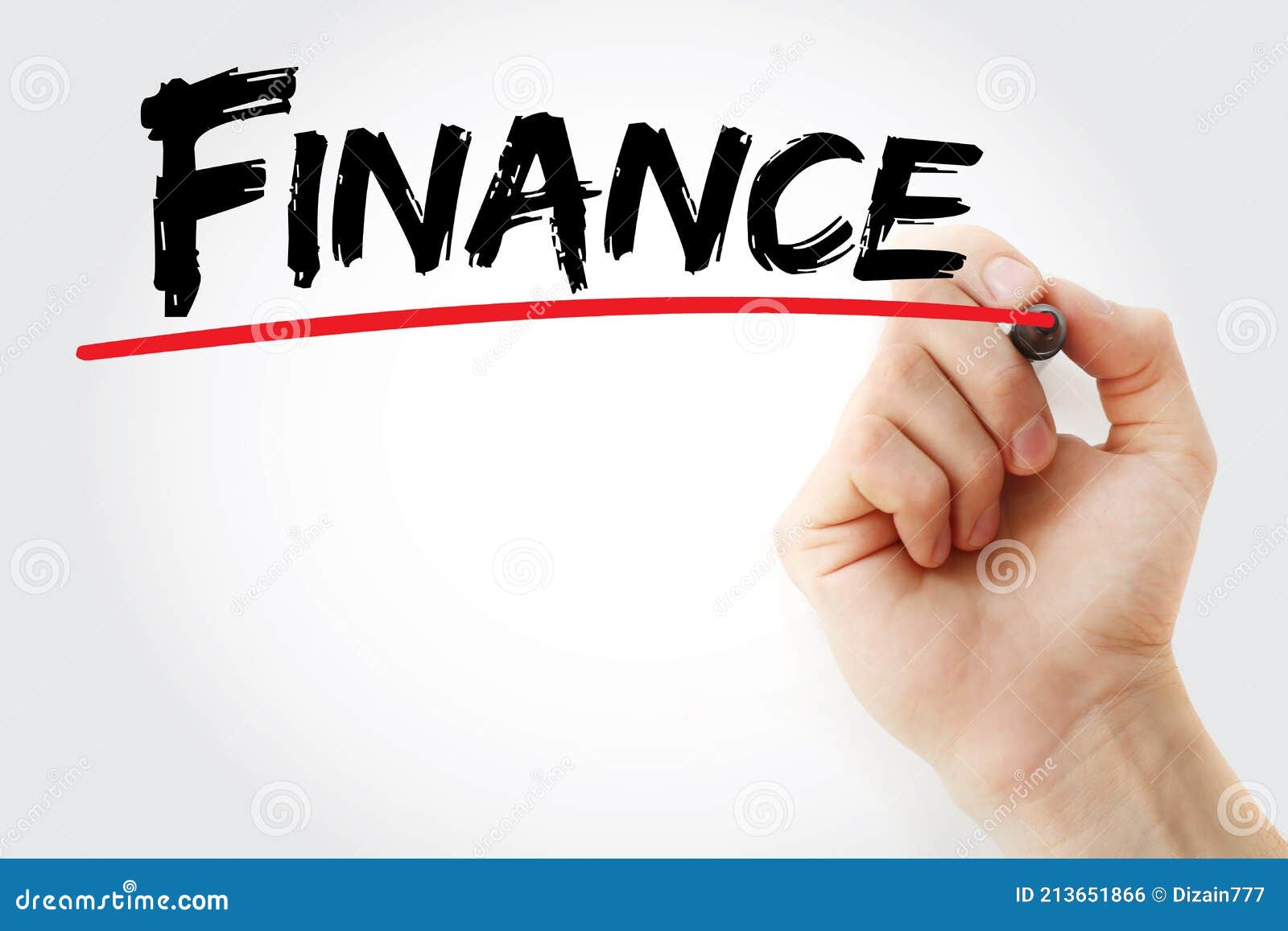 Finance Text with Marker, Concept Background Stock Illustration ...