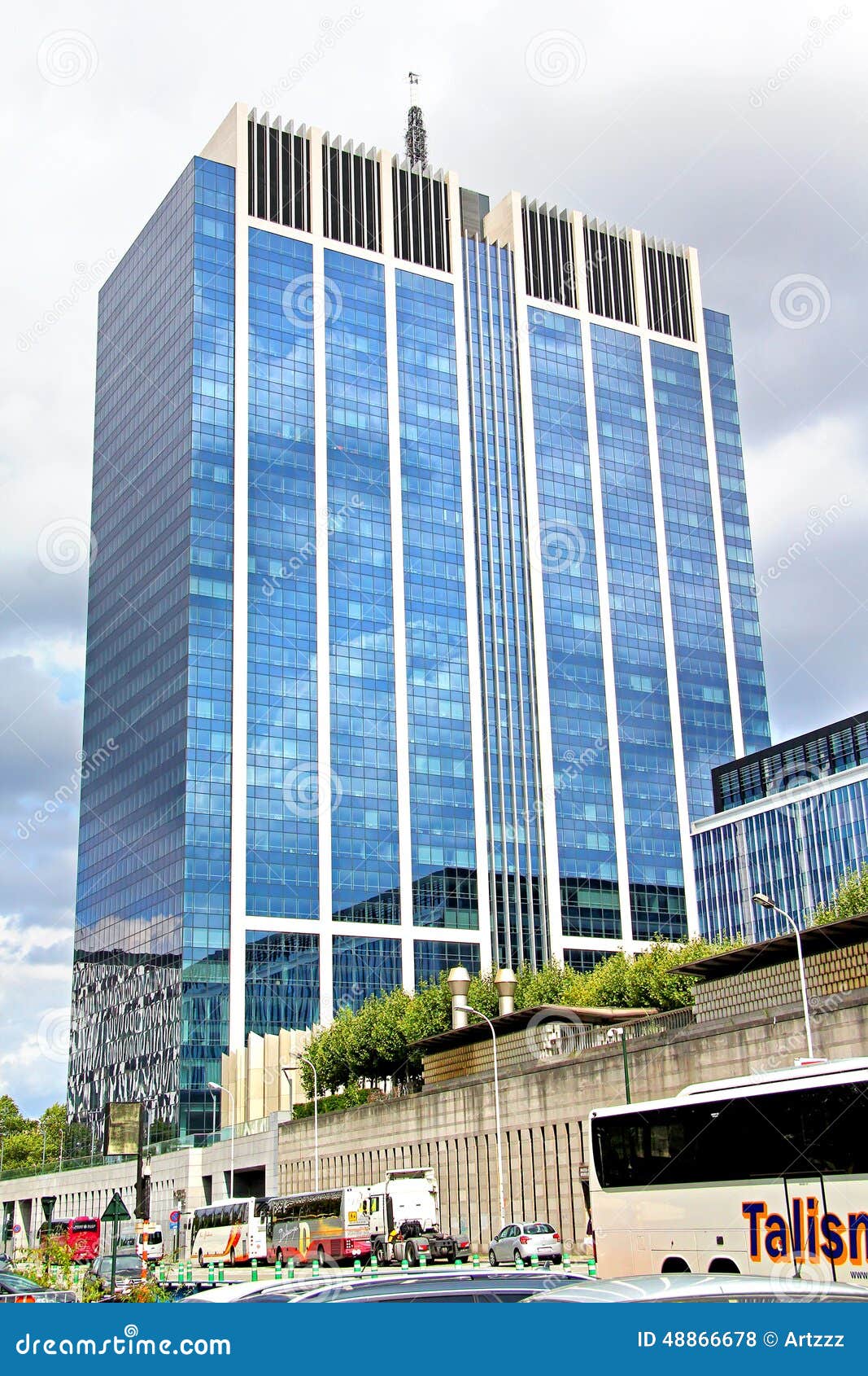 Finance Tower in Brussels, Belgium Editorial Stock Photo - Image of ...
