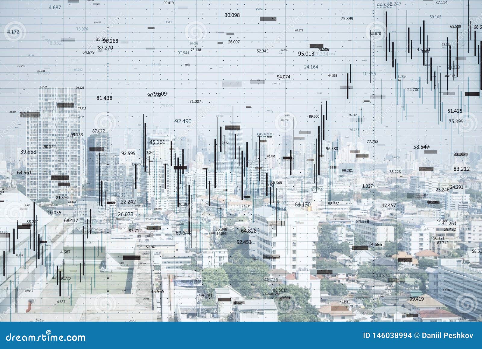 FInance and trade backdrop stock illustration. Illustration of chart ...