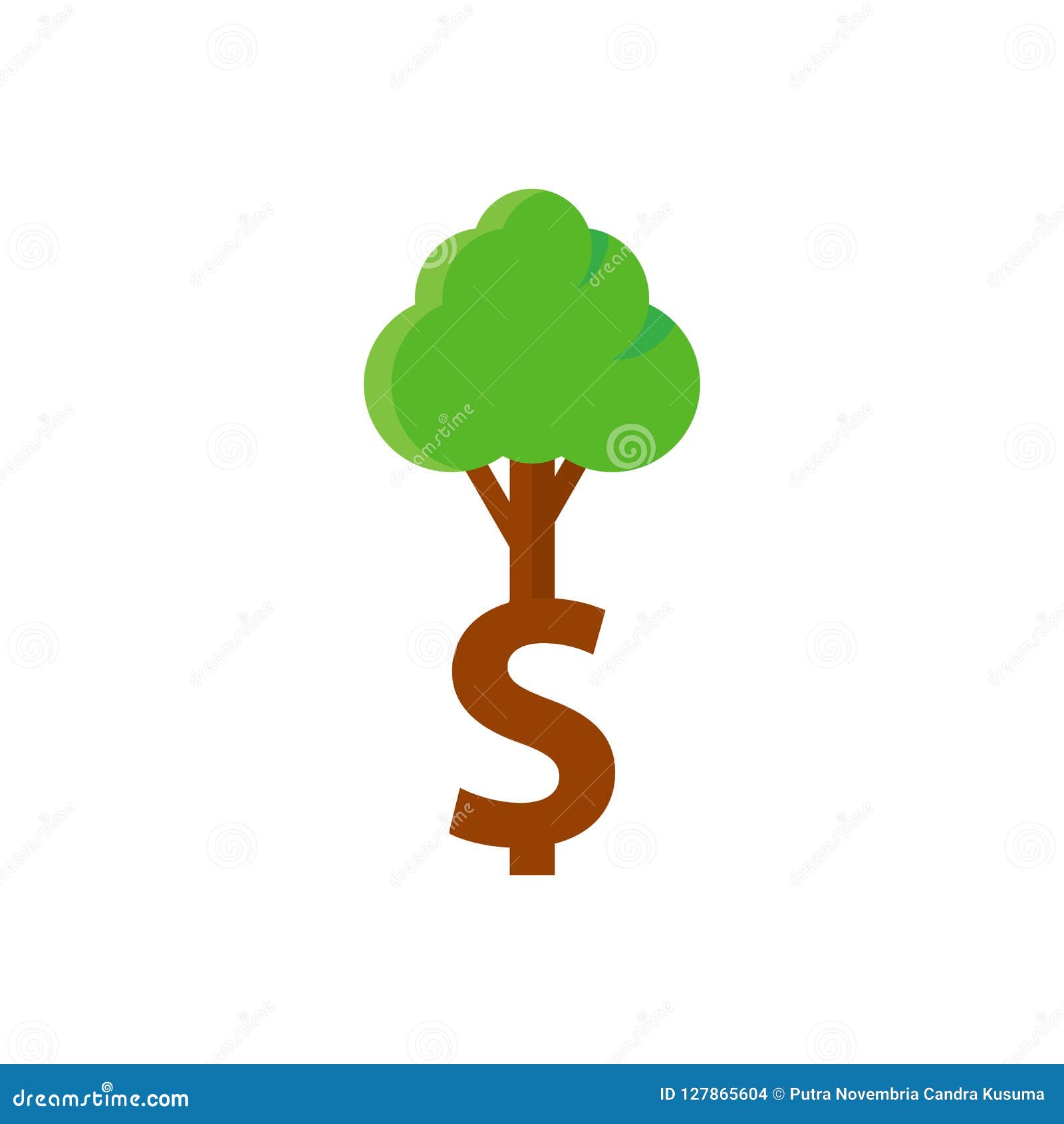 Finance Tree Logo Icon Design Stock Vector - Illustration of green ...