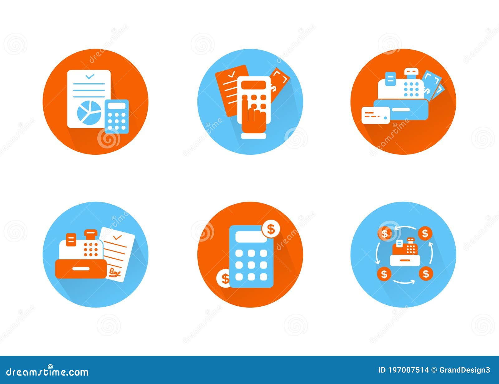 Finance. Vector Illustration Set of Icons of Settlement Operations ...