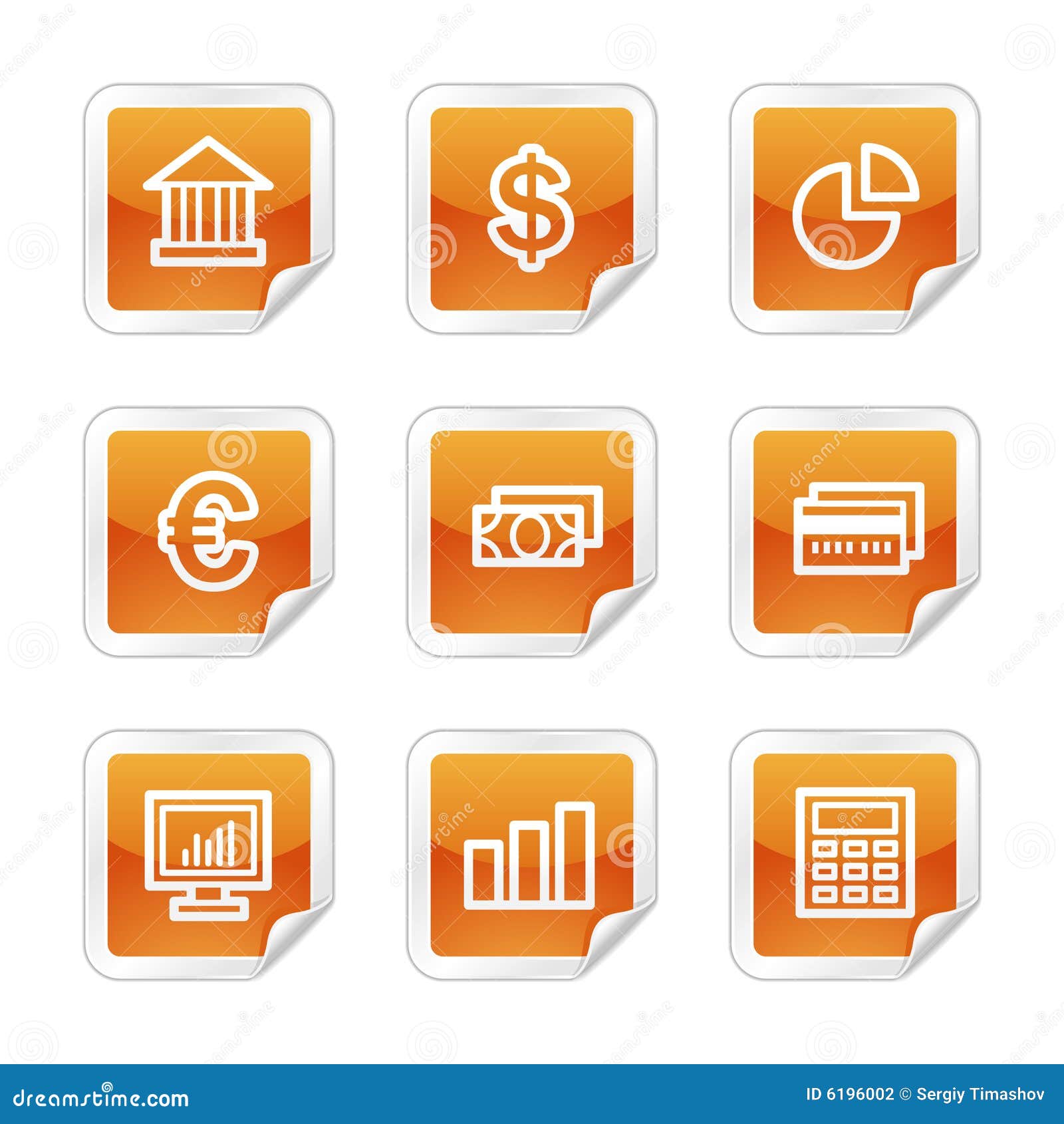 Finance web icons stock vector. Illustration of calculator - 6196002