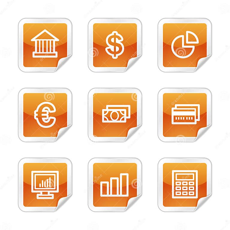 Finance web icons stock vector. Illustration of calculator - 6196002