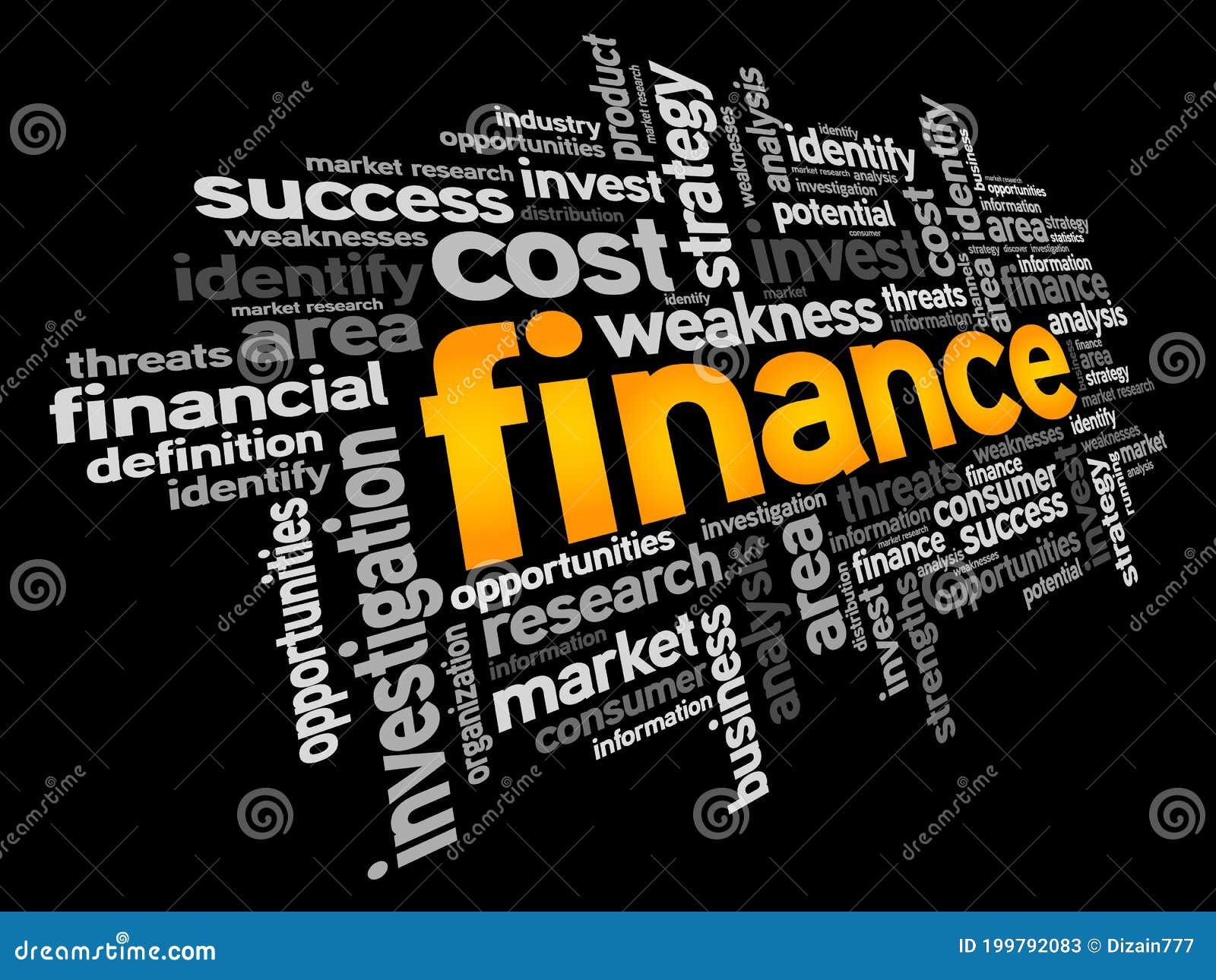 FINANCE word cloud stock illustration. Illustration of deals - 199792083