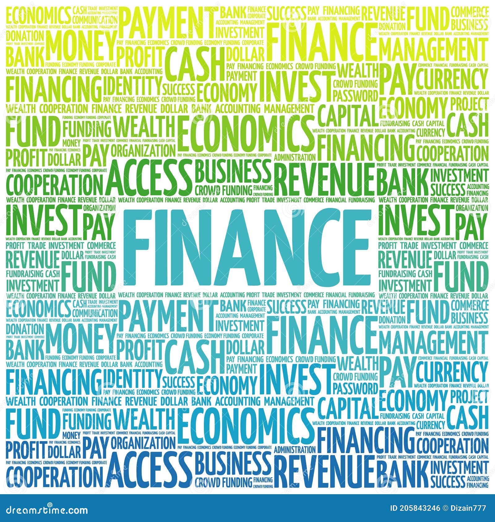 FINANCE word cloud stock illustration. Illustration of design - 205843246