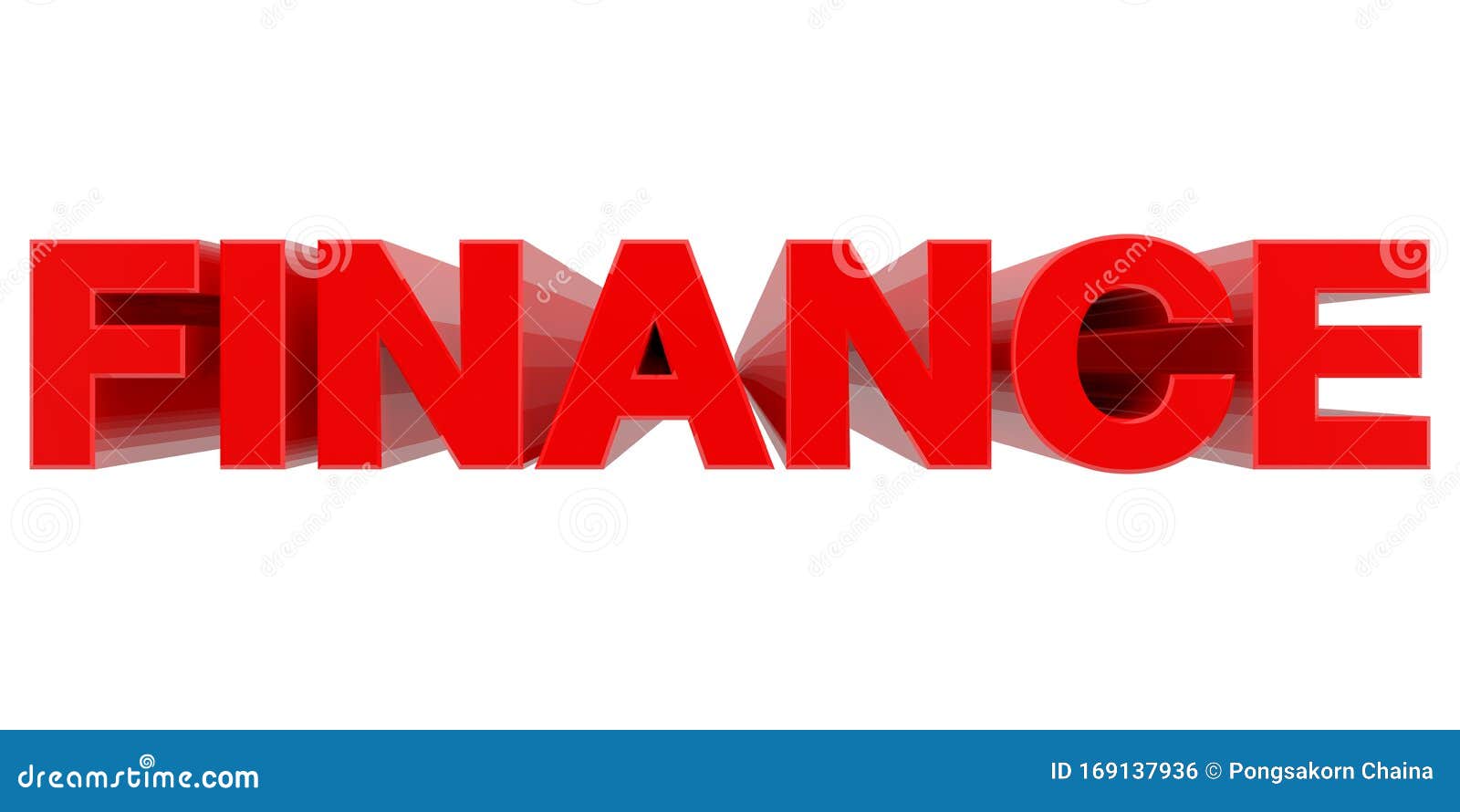 FINANCE Word on White Background 3d Rendering Stock Illustration ...