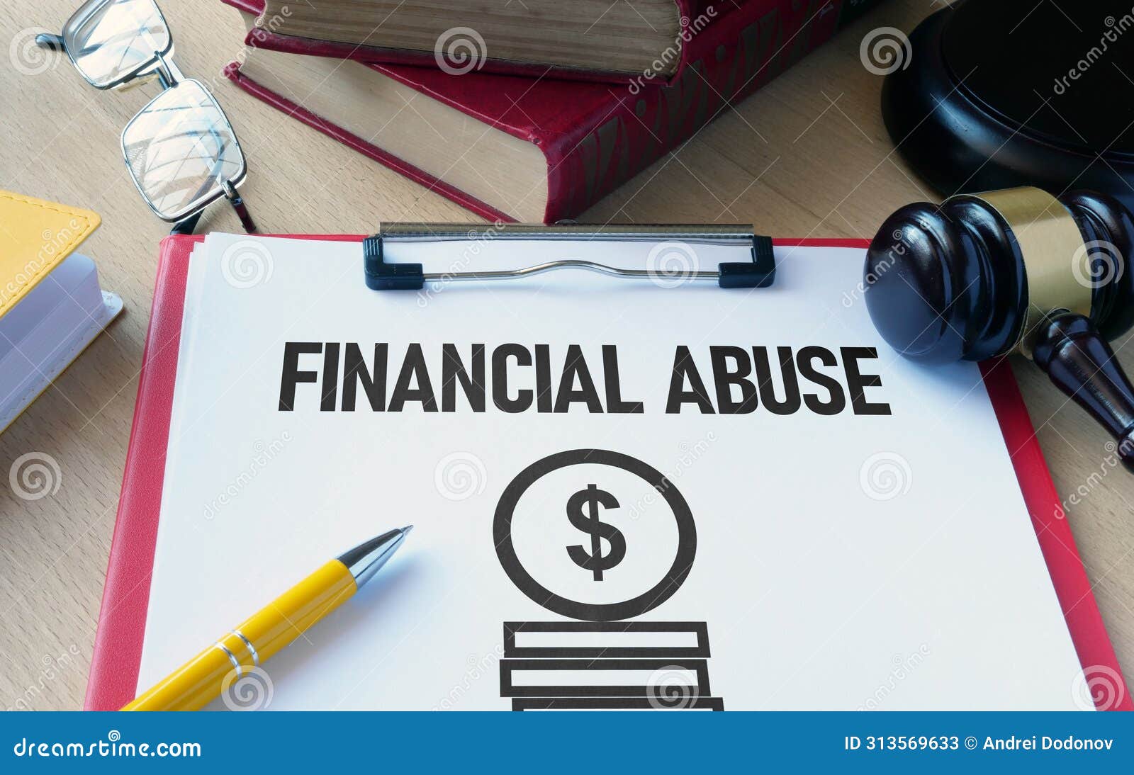 Financial Abuse is Shown Using the Text Stock Image - Image of problem ...
