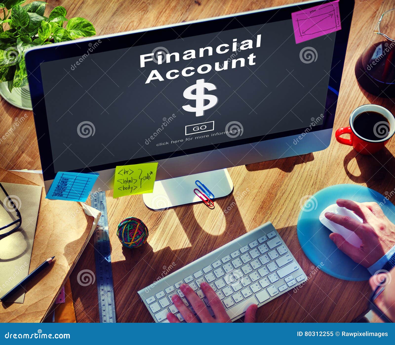 Financial Account Dollar Sign Go Concept Stock Image - Image of gadget ...