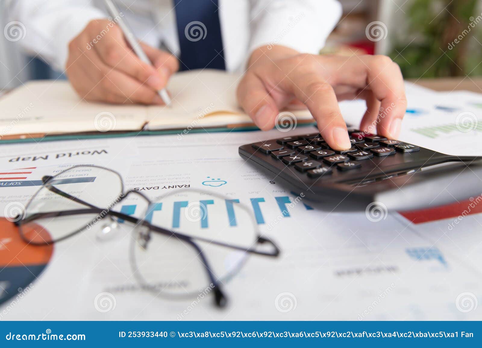 Financial Accountant at Work in Office Stock Photo - Image of ...
