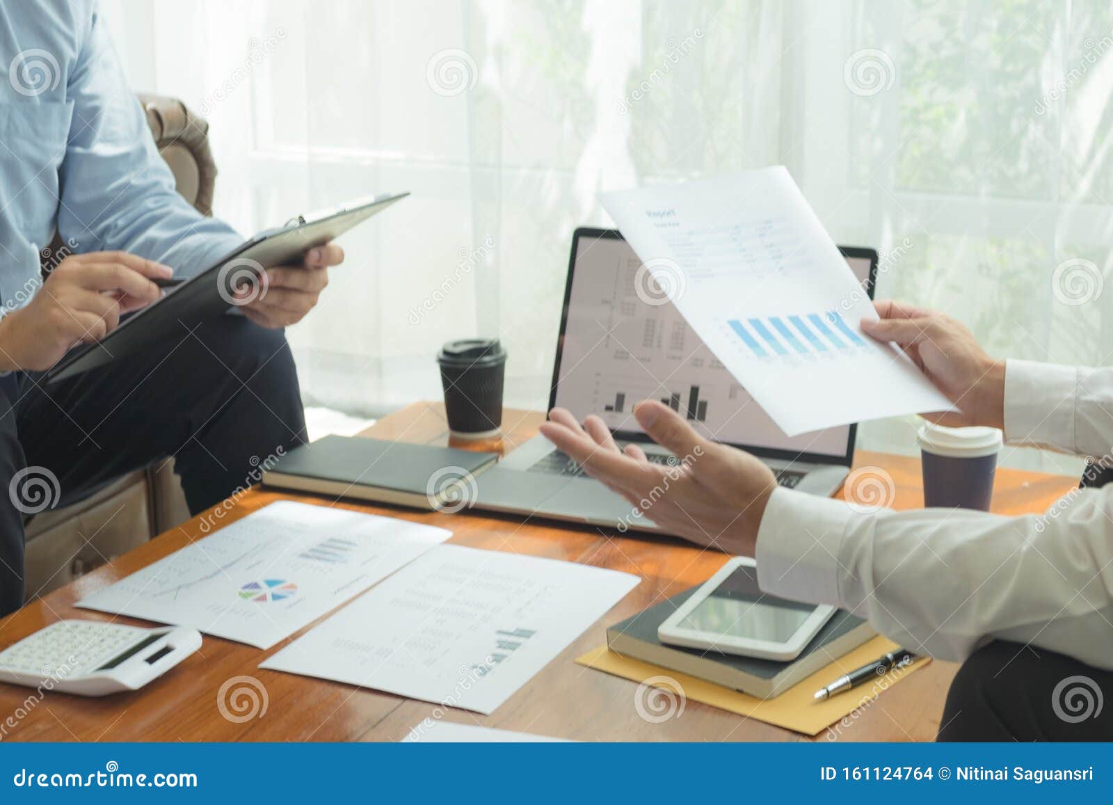 Financial Accountants Plan Business Meeting Reports Stock Photo - Image ...