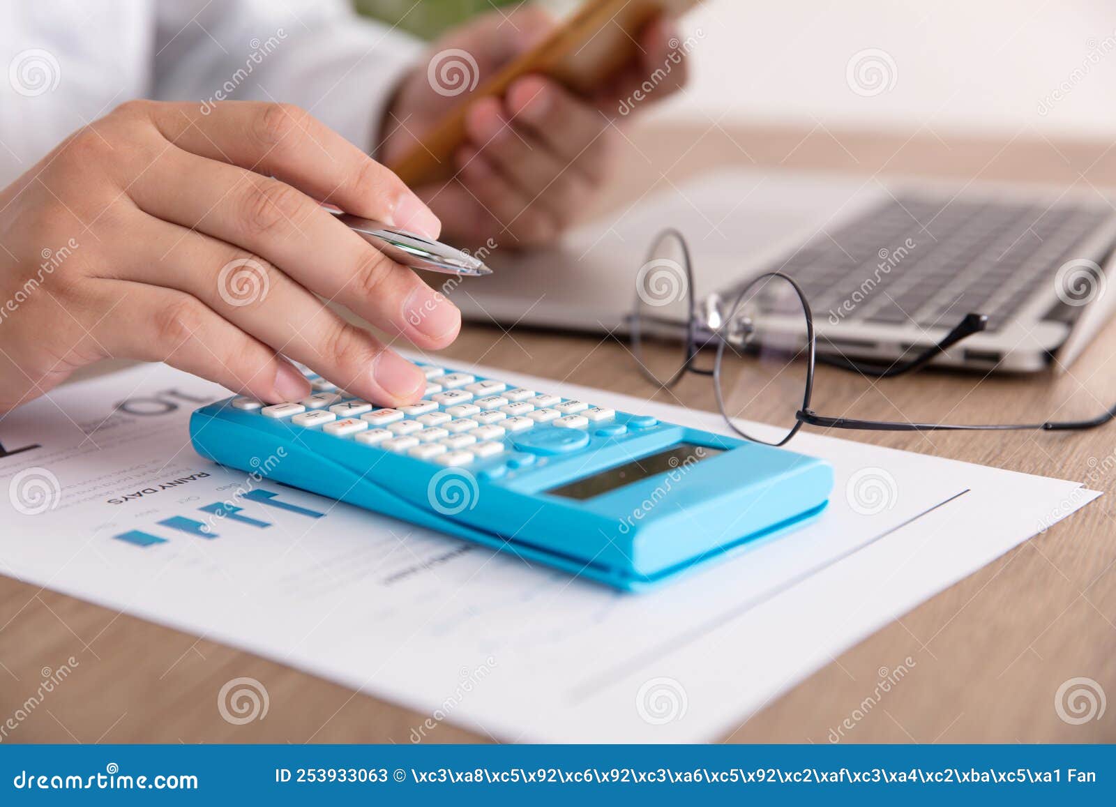 Financial Accountants at Work in Office Stock Image - Image of notebook ...