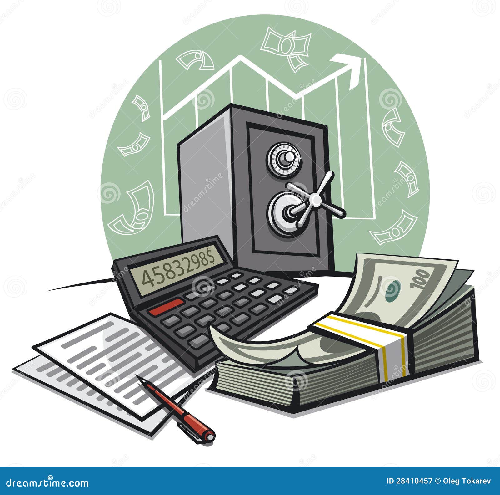 Financial accounting stock illustration. Illustration of ballpoint ...