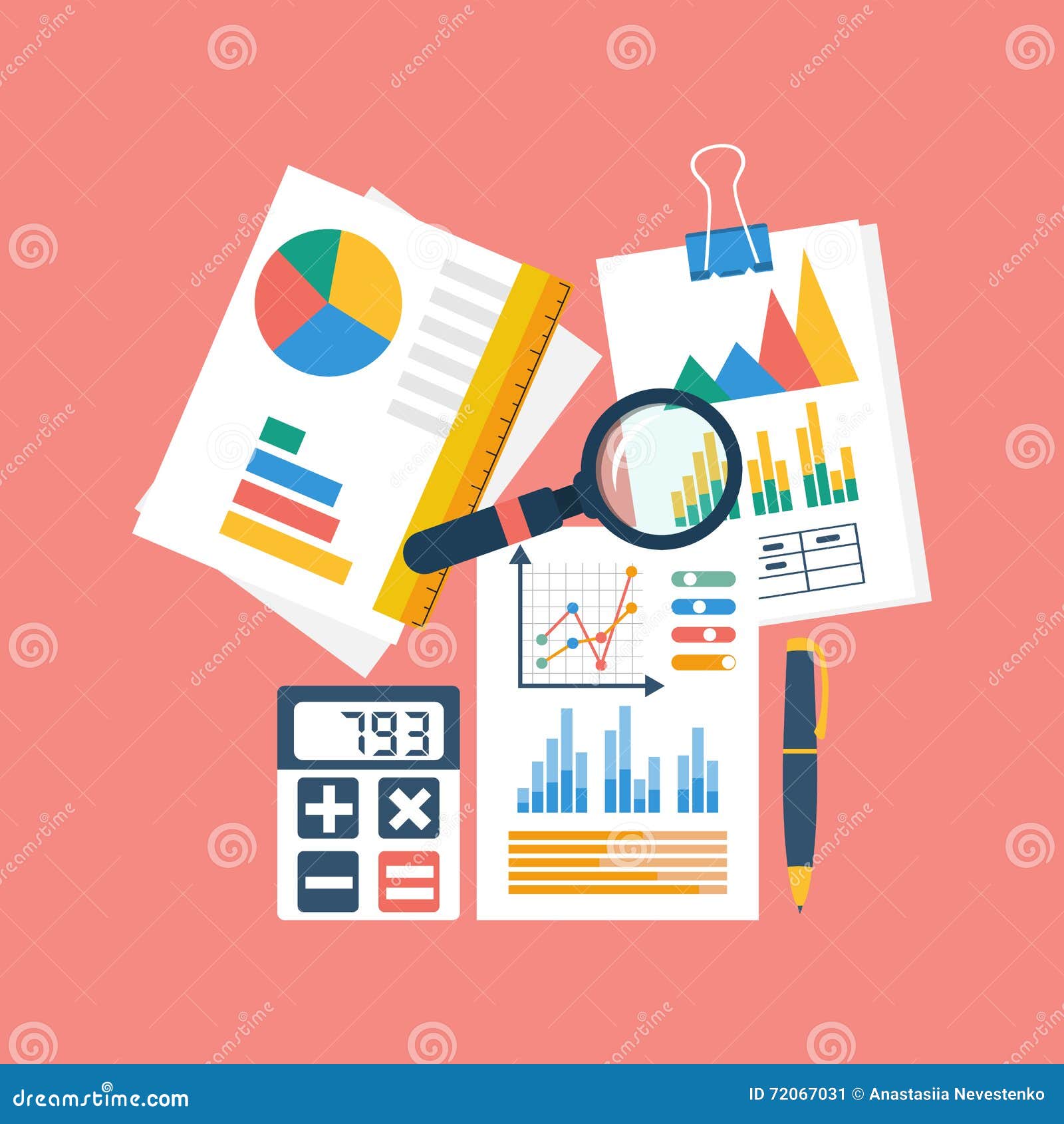 Financial Accounting Concept. Organization Process, Analytics Stock ...