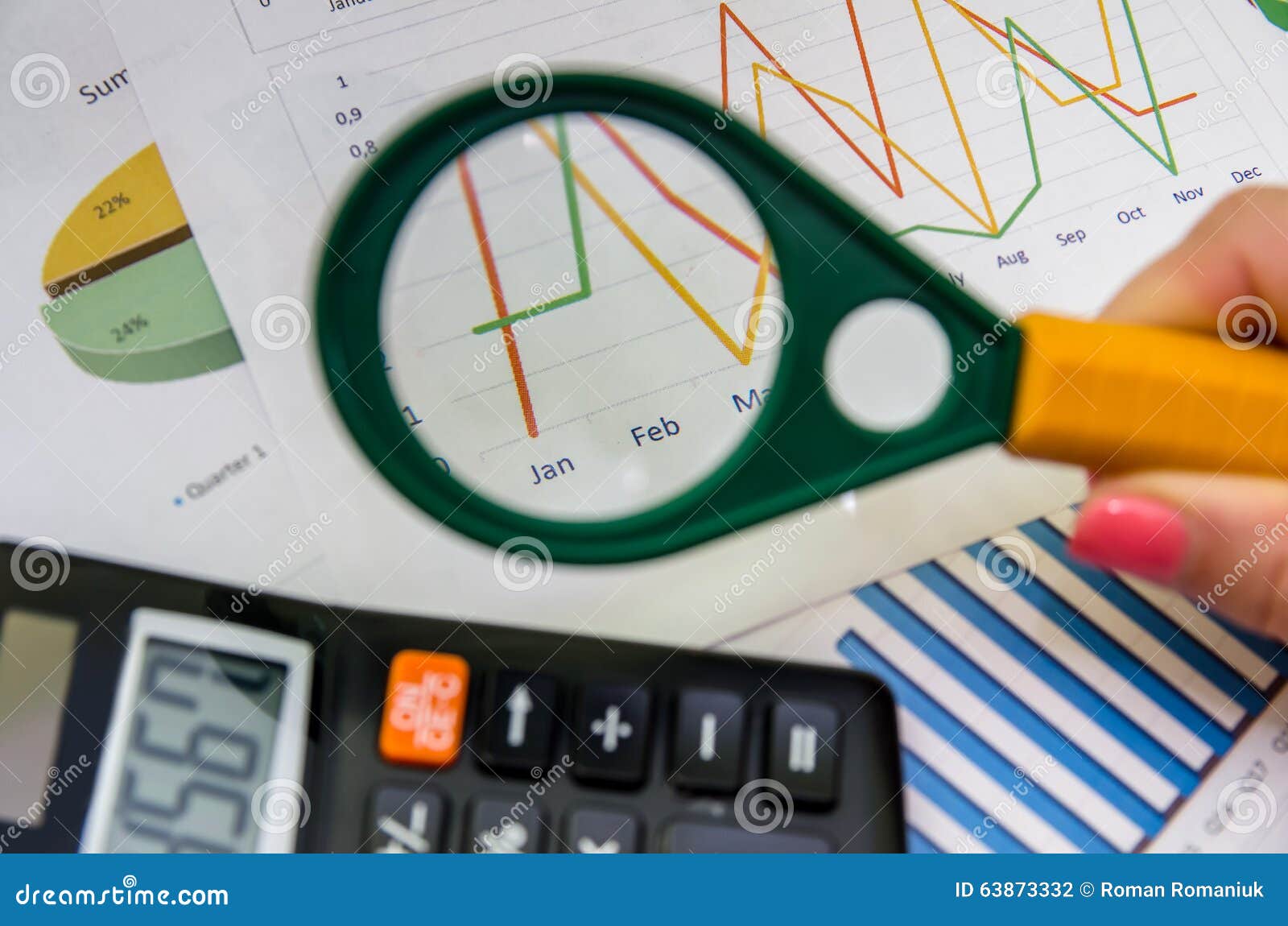 Financial Accounting Graphs Analysis Stock Photo - Image of math ...