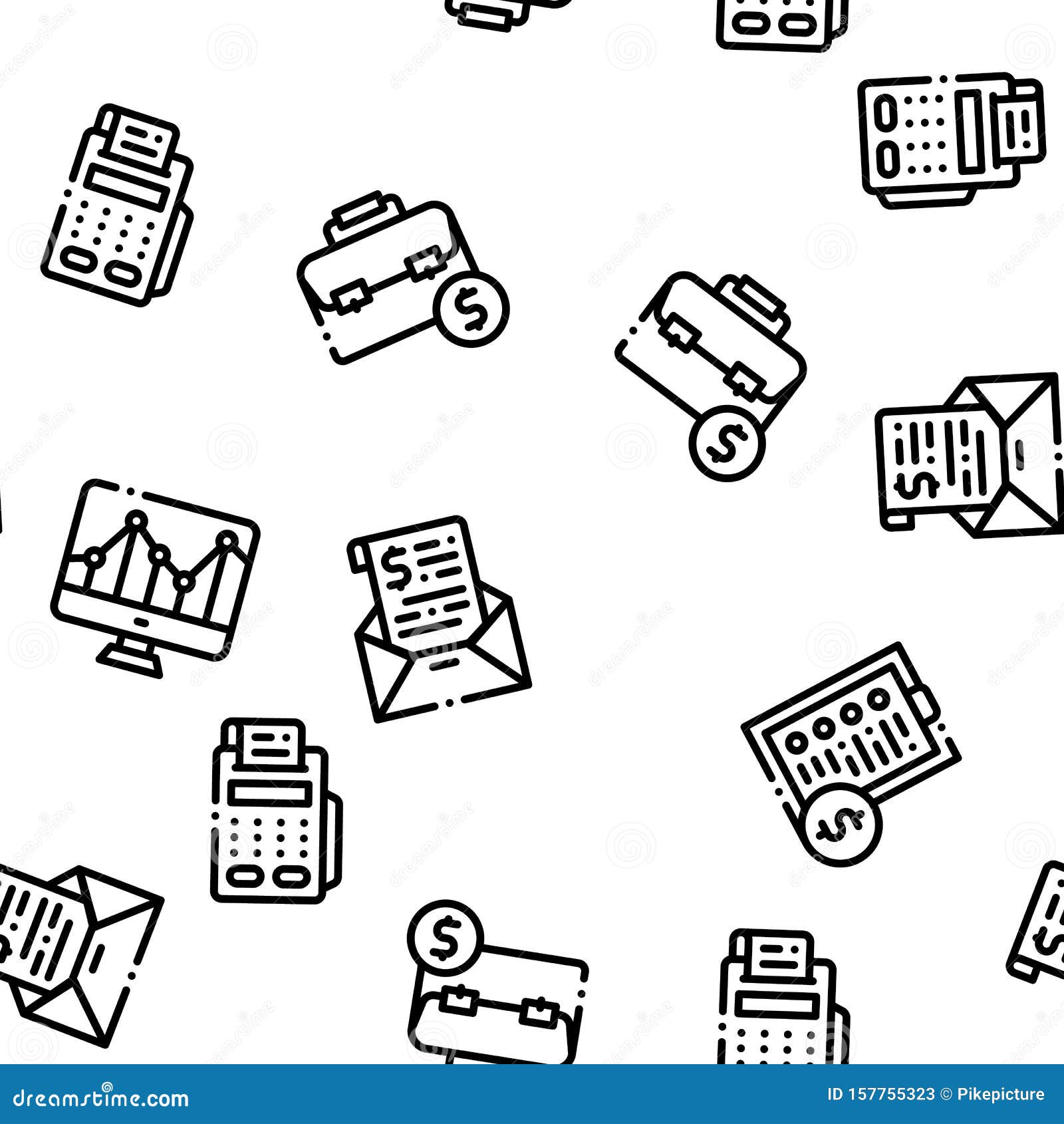 Financial Accounting Seamless Pattern Vector Stock Vector ...