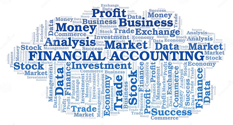 Financial Accounting Word Cloud Stock Illustration - Illustration of ...