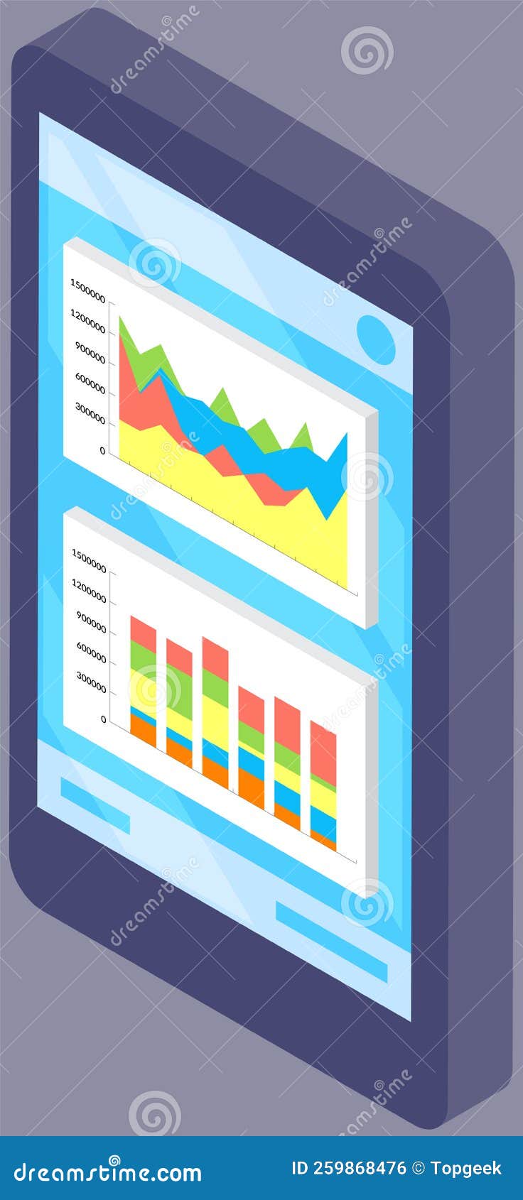 Financial Accounting and Work with Statistics Concept. Business Process Diagram, Data Analysis ...