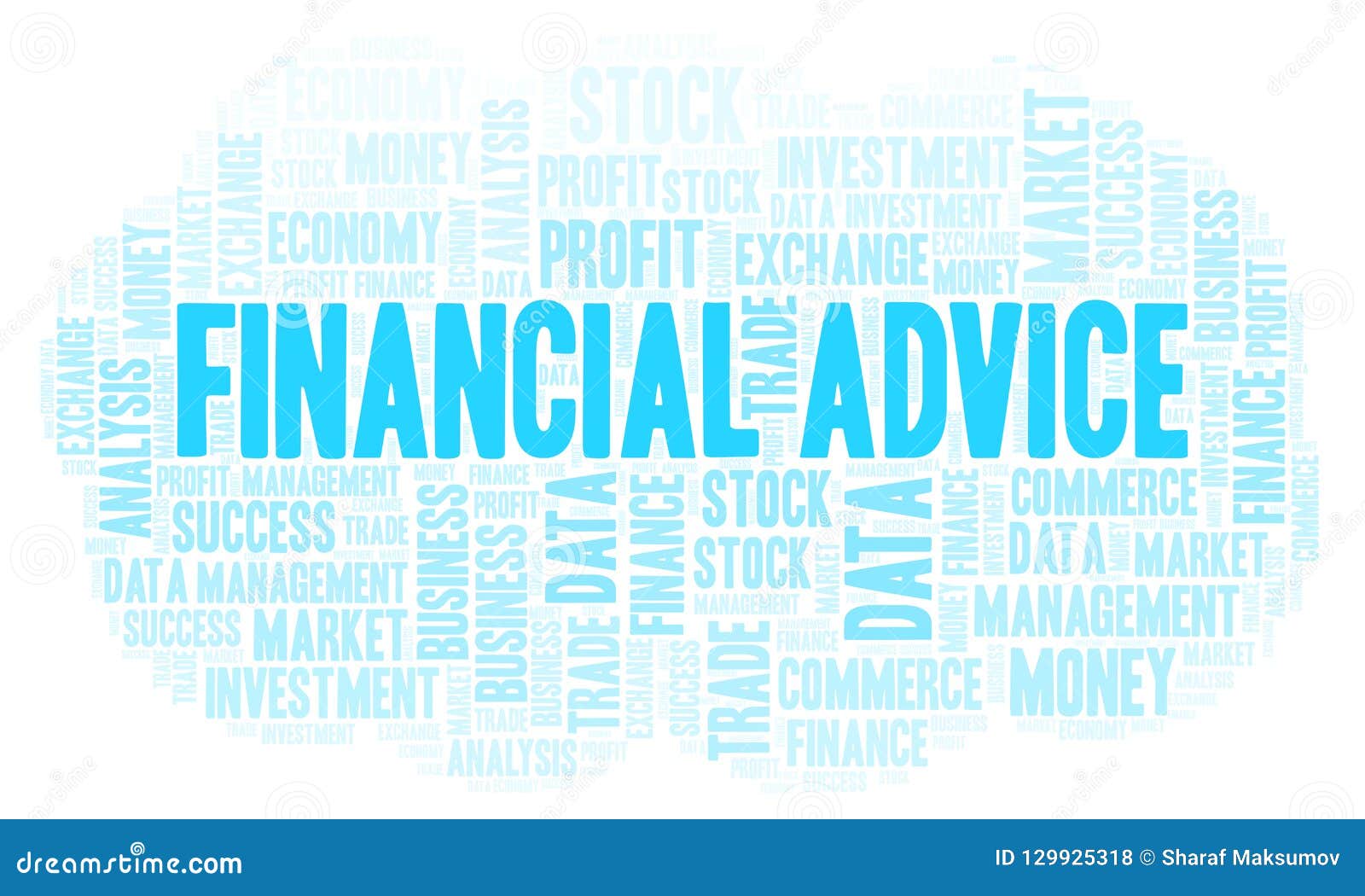 Financial Advice Word Cloud. Stock Illustration - Illustration of ...