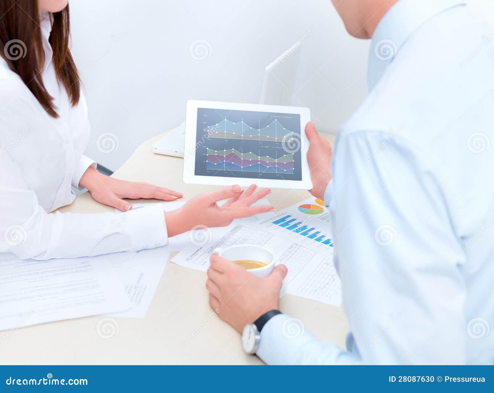 Financial Advisor stock photo. Image of discussion, development - 28087630