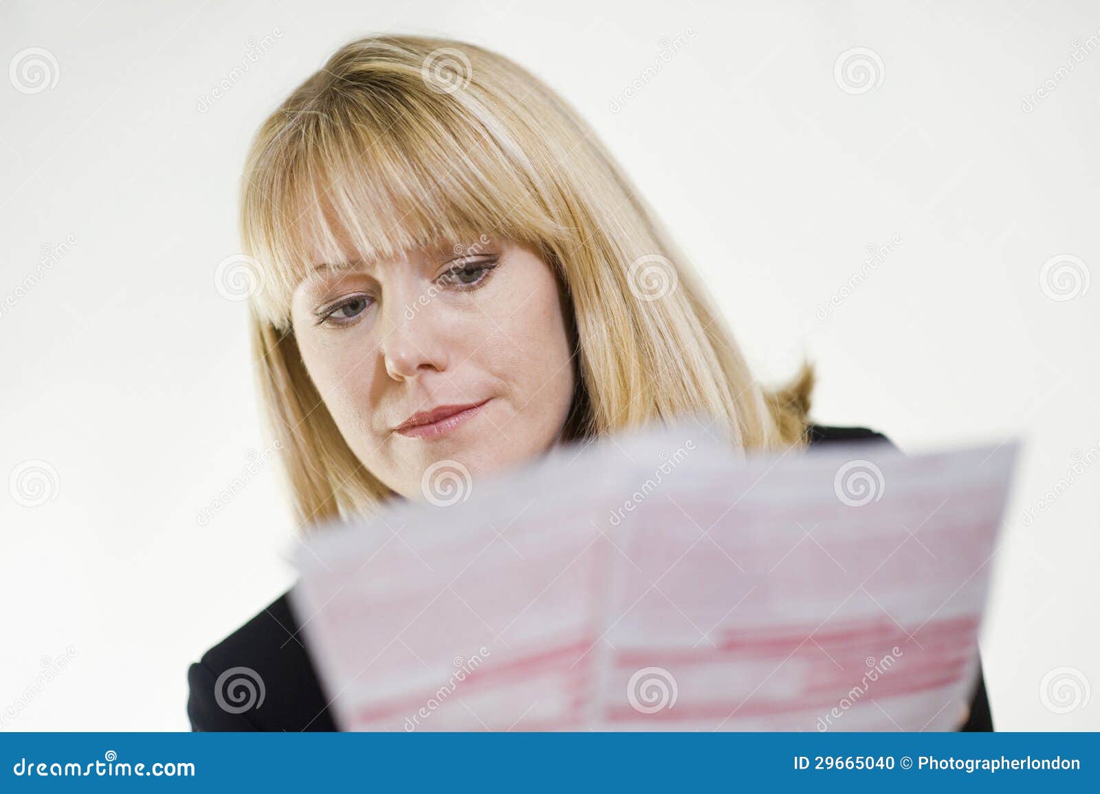 Financial Advisor Studying Paperwork Stock Photo - Image of consultant ...