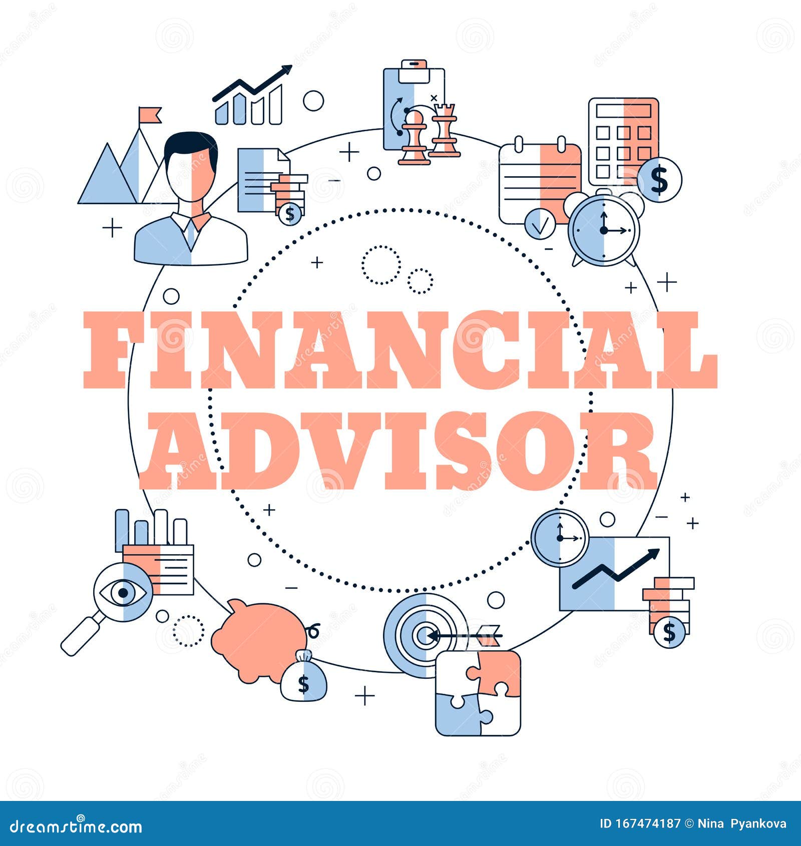 Financial Advisor Vector Concept Stock Vector - Illustration of advice ...