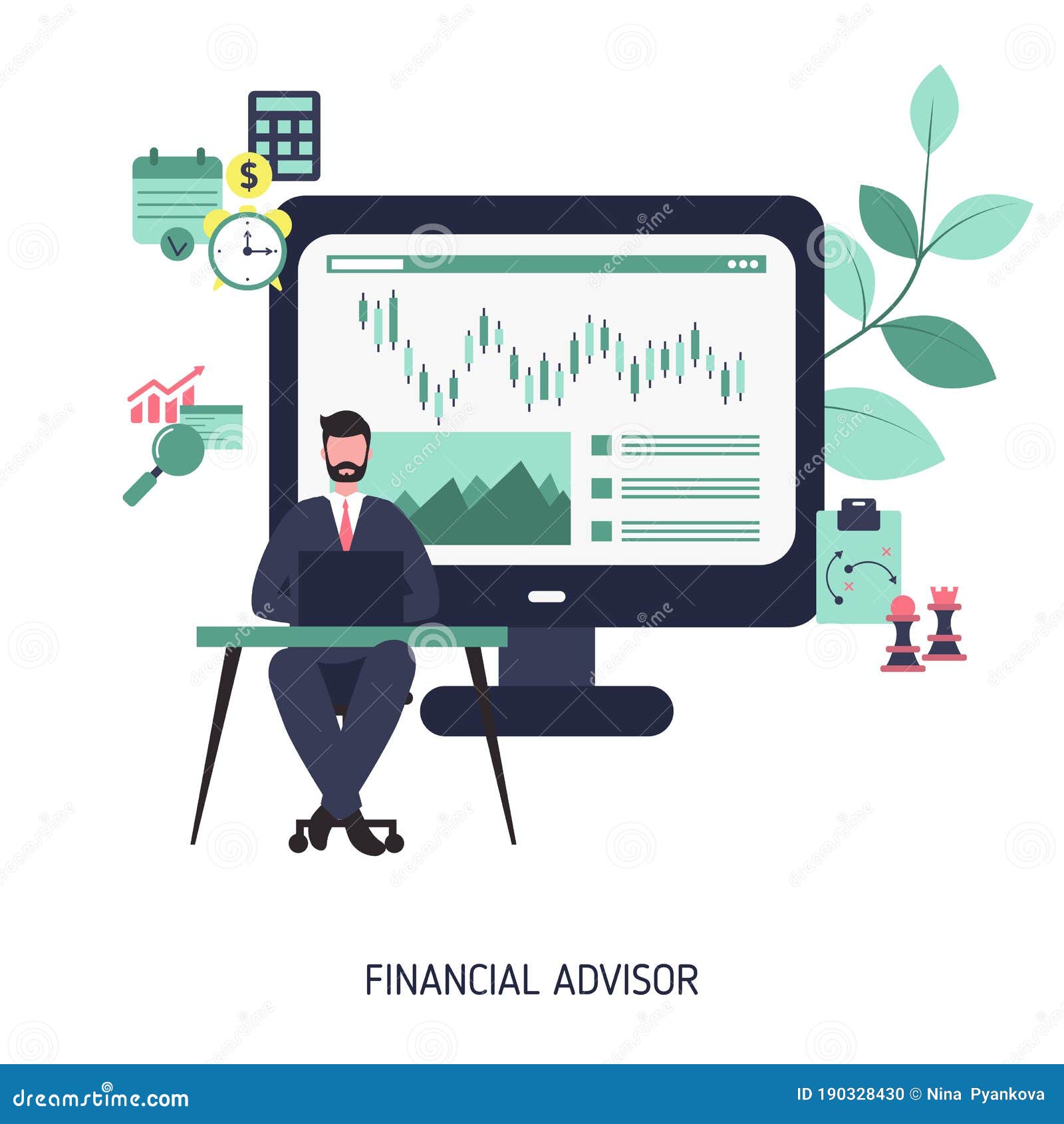 Financial Advisor Vector Concept Stock Vector - Illustration of ...