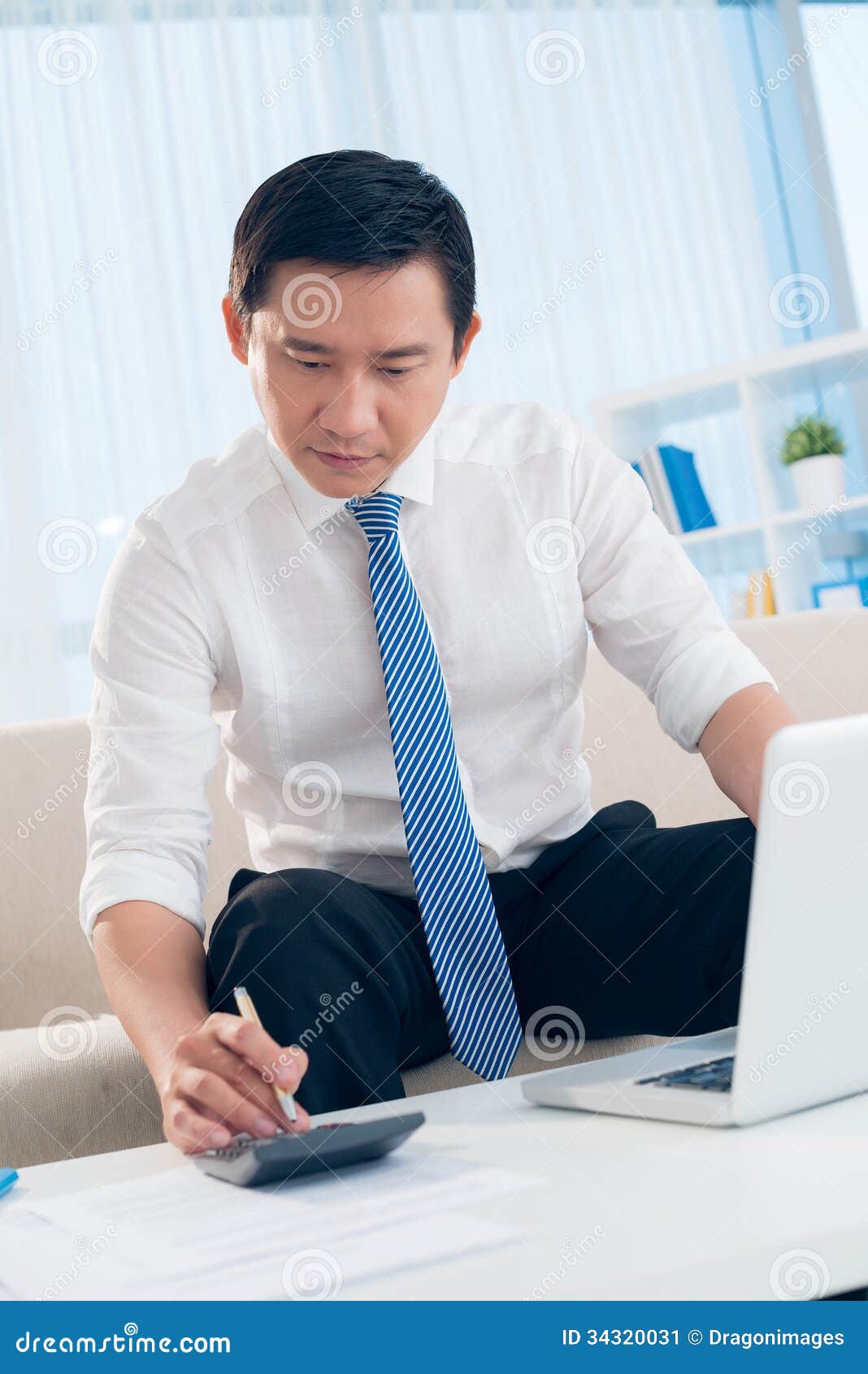 Financial advisor stock image. Image of concentration - 34320031