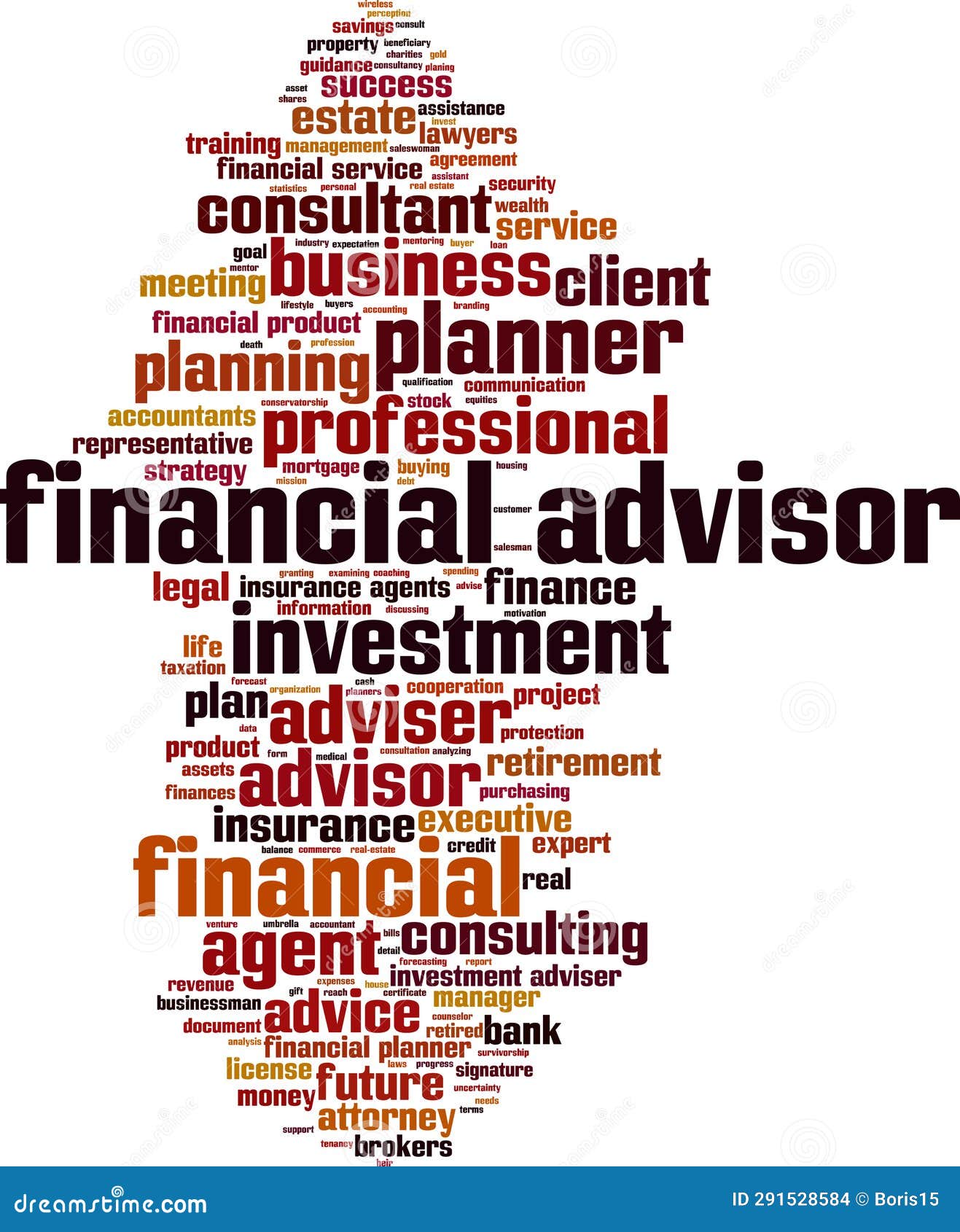 Financial Advisor Word Cloud Stock Illustration - Illustration of ...