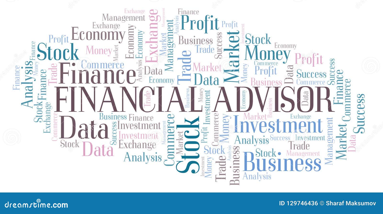Financial Advisor Word Cloud. Stock Illustration - Illustration of ...