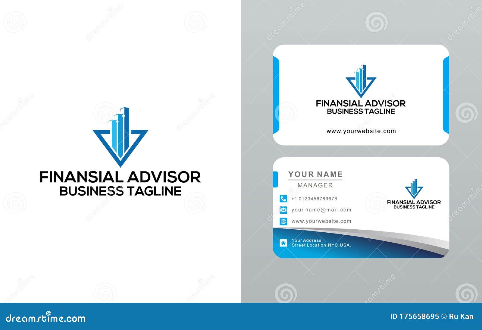 Financial Advisors Logo editorial image. Illustration of data - 175658695