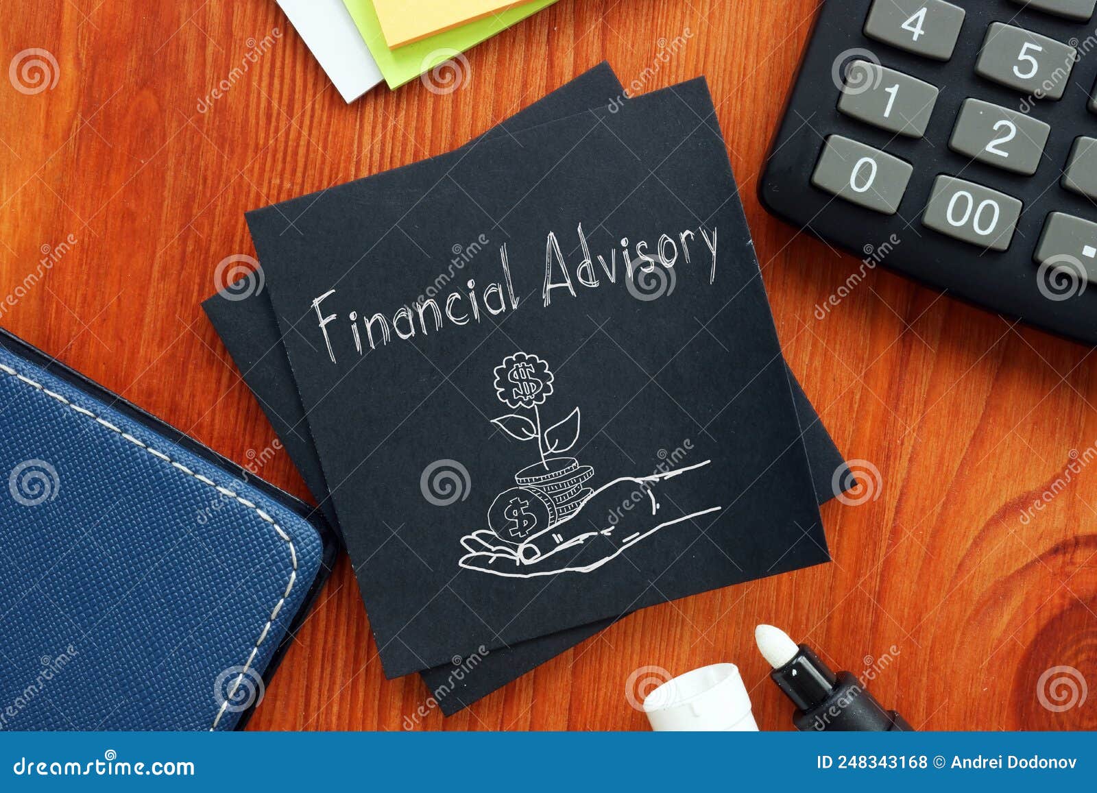 Financial Advisory is Shown Using the Text Stock Photo - Image of ...