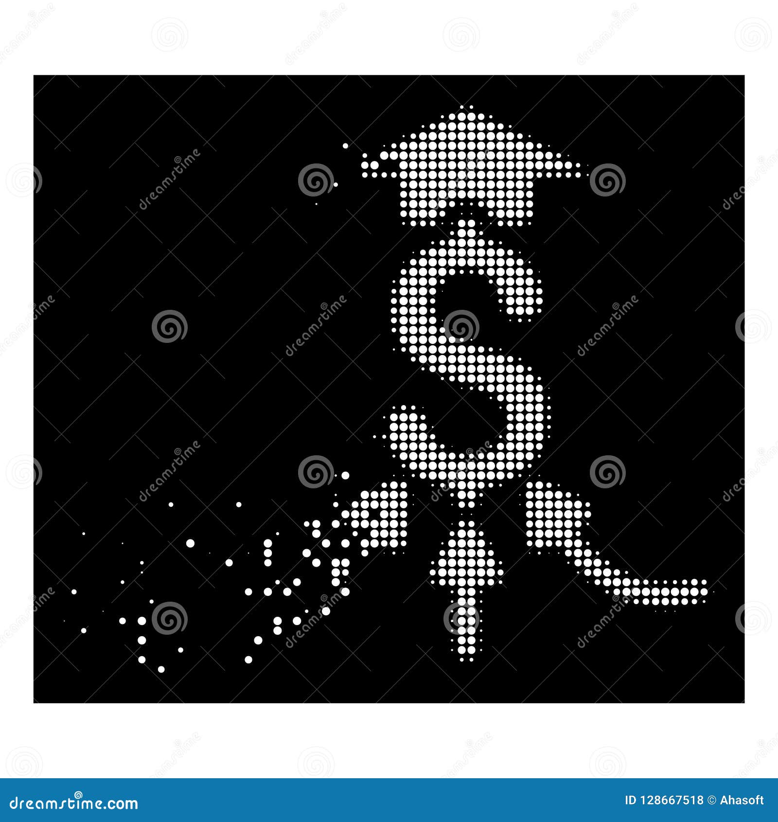 Bright Damaged Dot Halftone Financial Aggregator Icon Stock Vector ...