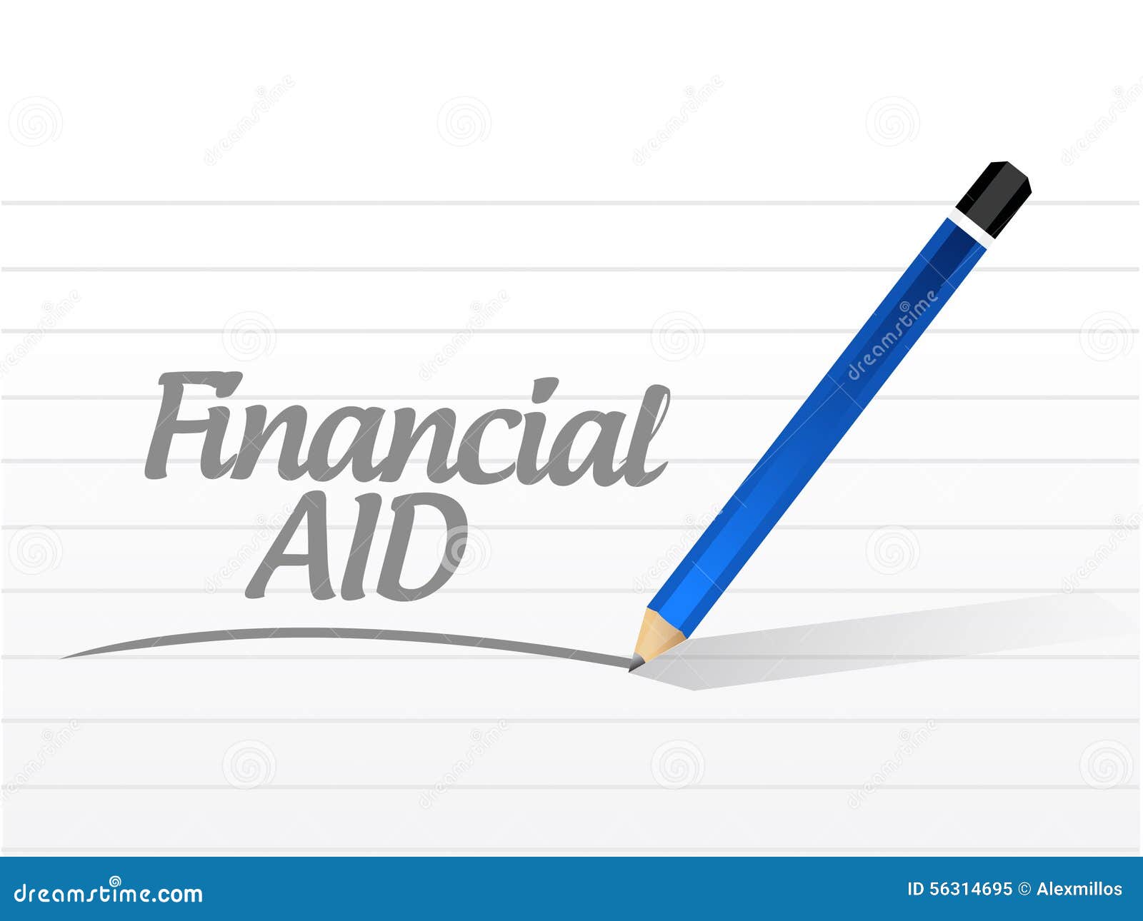Financial Aid Message Sign Concept Stock Illustration - Illustration of ...